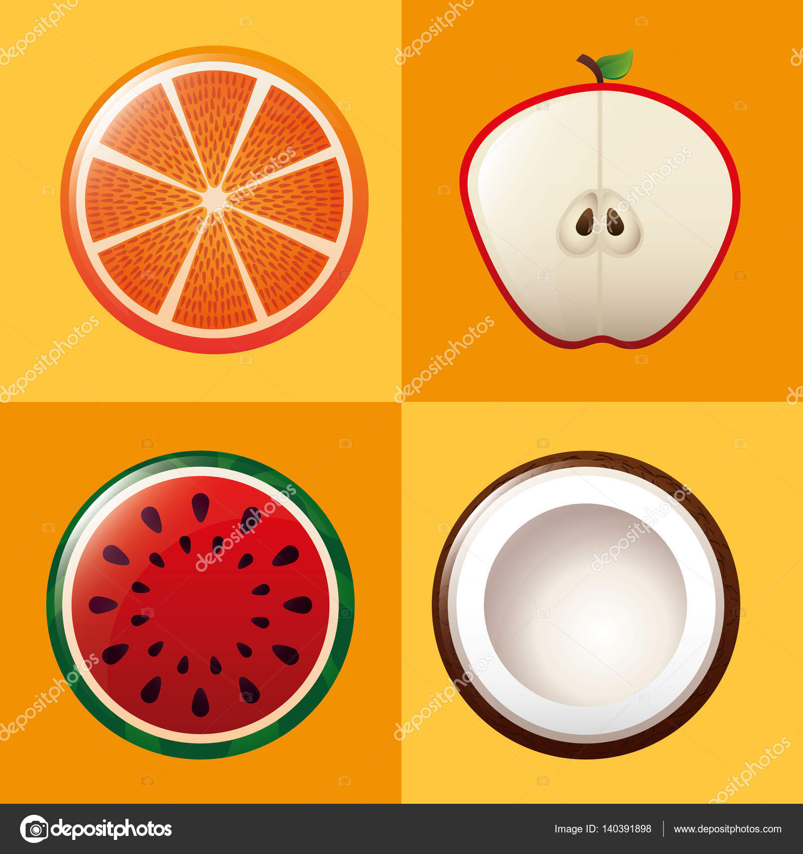 Tropical fruits fresh menu Stock Vector Image by ©yupiramos #140391898