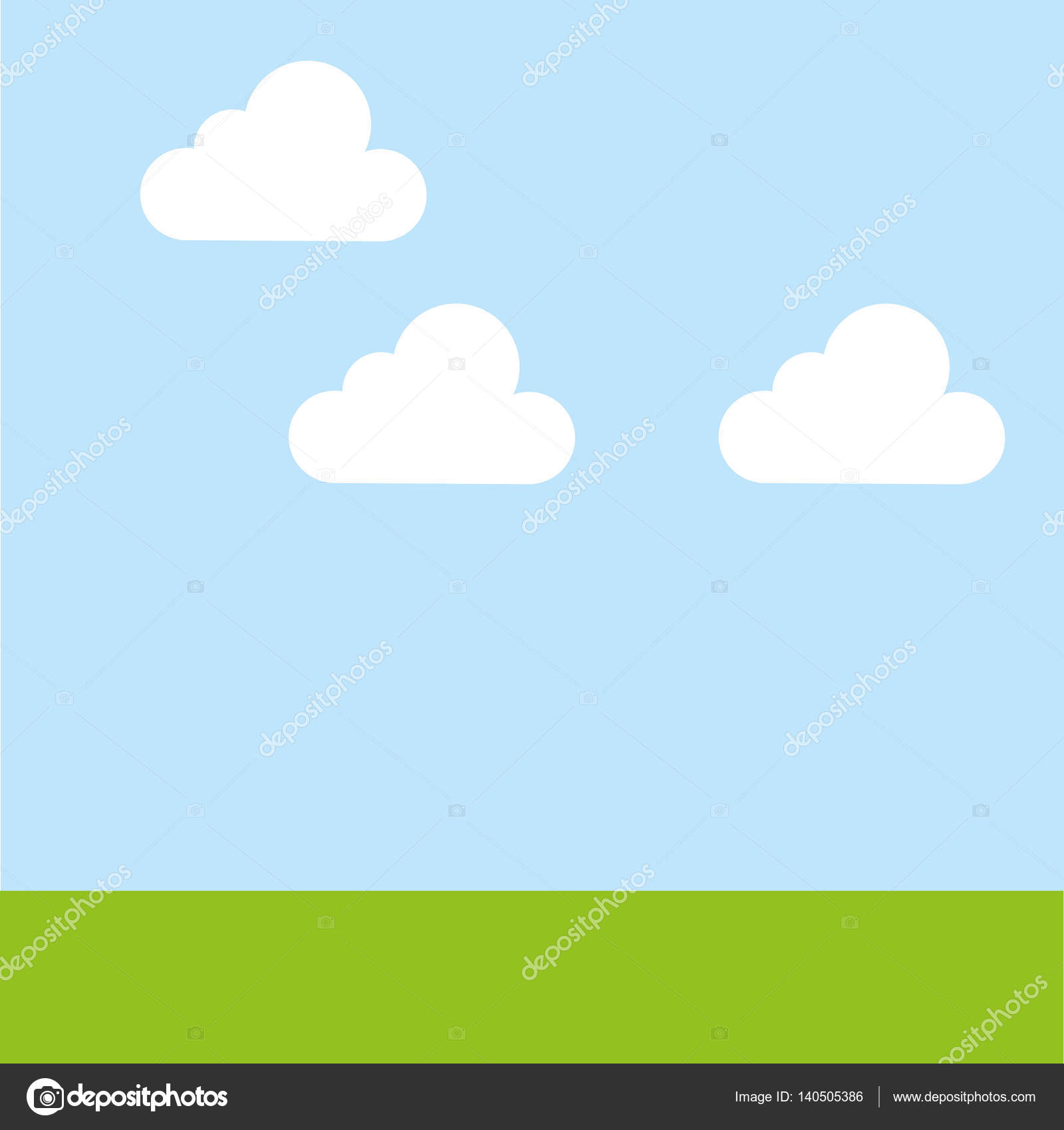 Cute field landscape icon Stock Vector by ©yupiramos 140505386