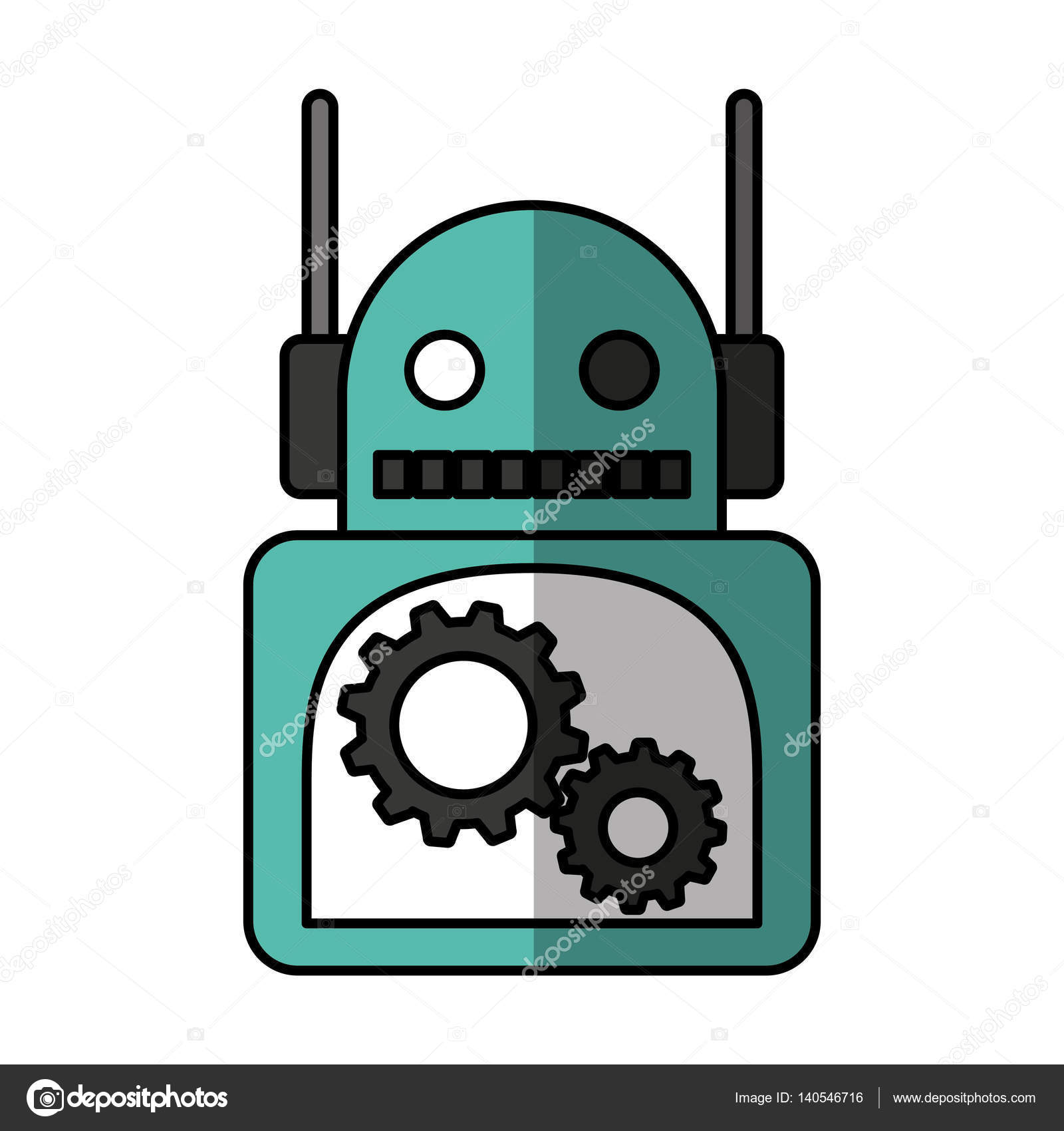 Electric robot avatar character Stock Vector Image by ©yupiramos #140546716