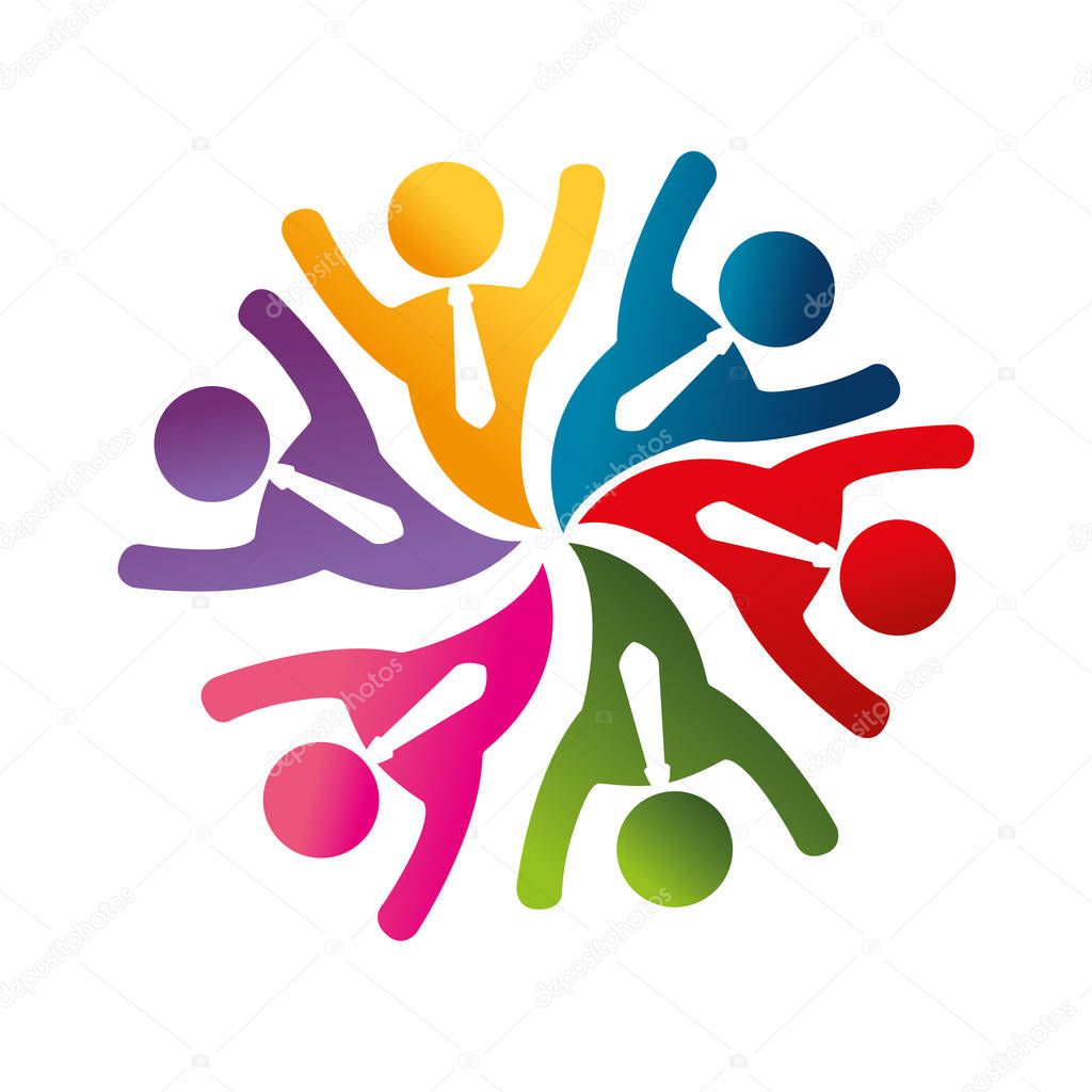 Insanlar siluet ekip çalışması simgesi ©yupiramos 140564754'e ait Stok ...