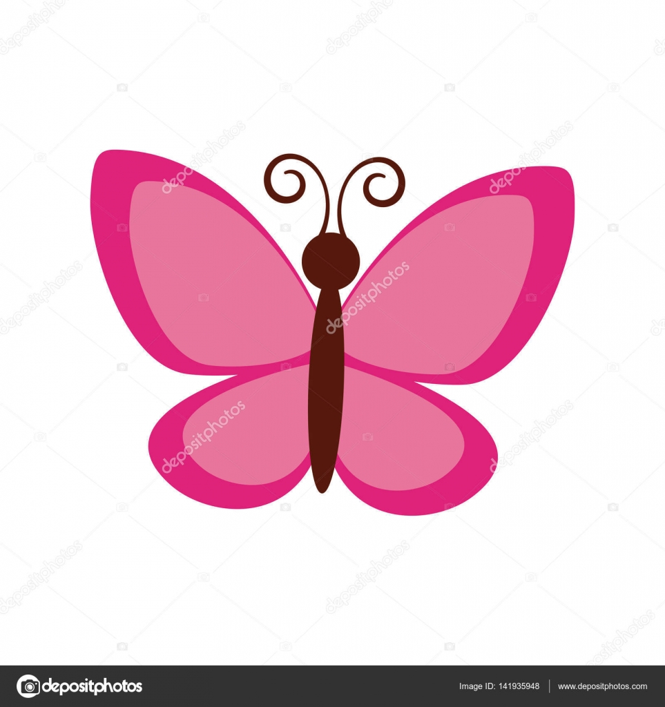 Icono de mariposa rosa Vector de stock #141935948 de ©yupiramos
