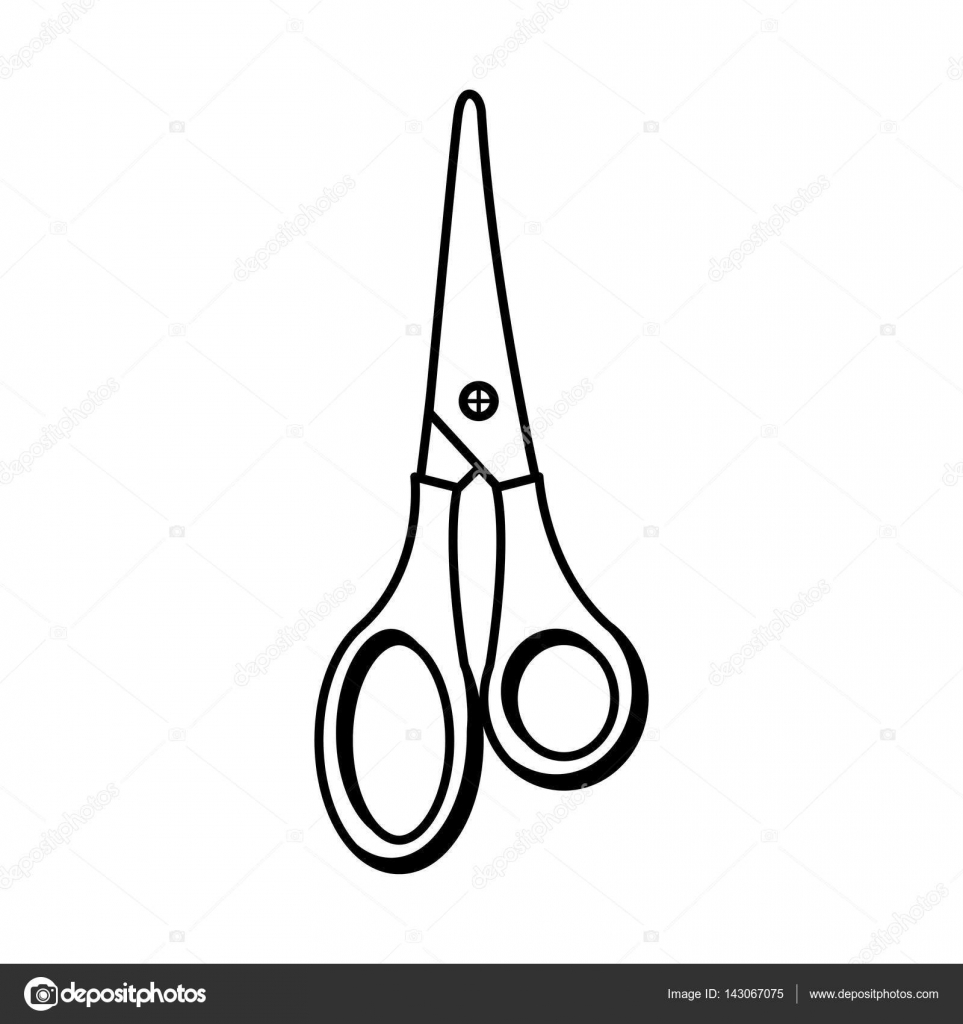 School Scissors Clipart Black And White