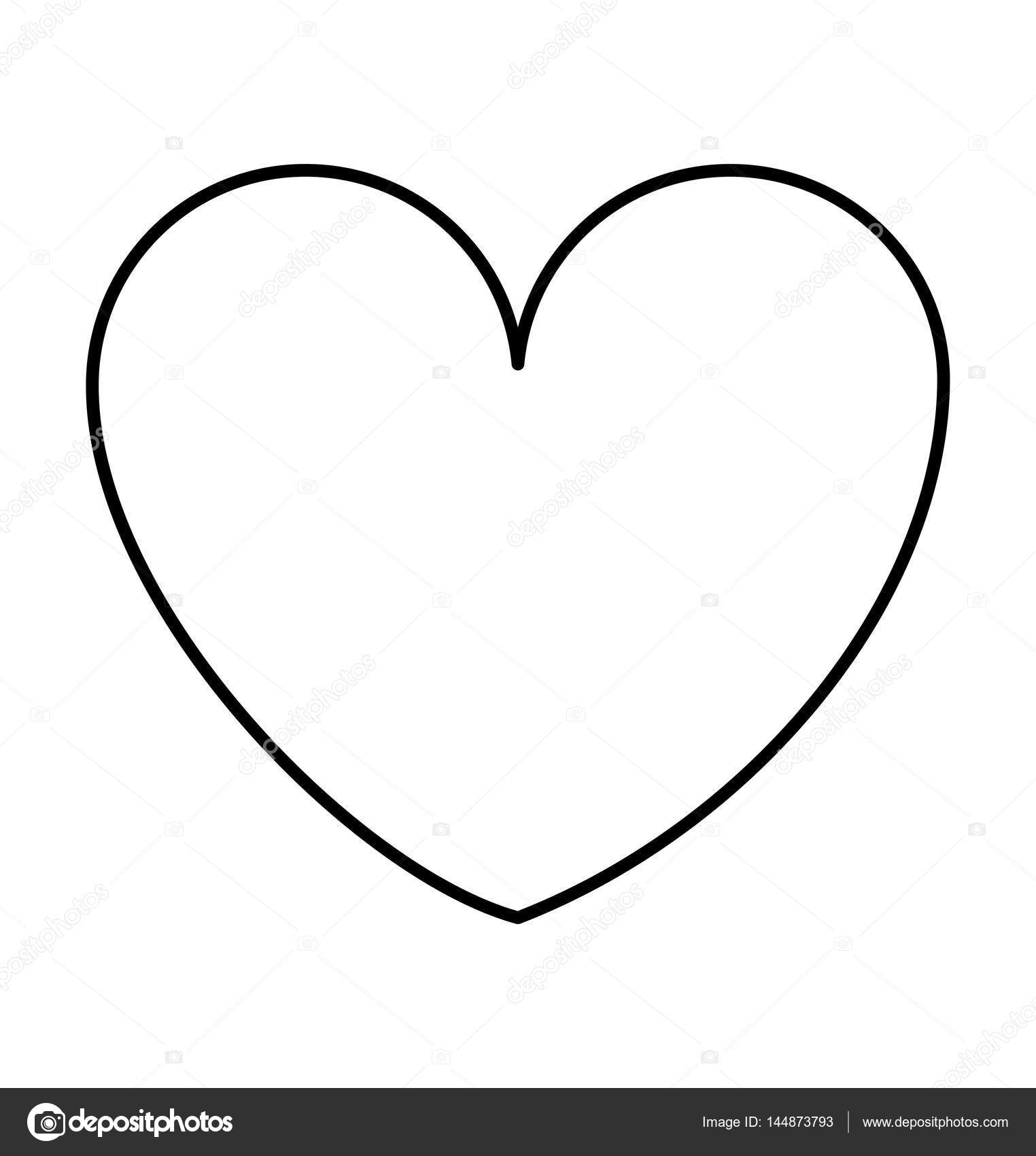 Silueta del corazón icono aislado Vector de stock #144873793 de ©yupiramos