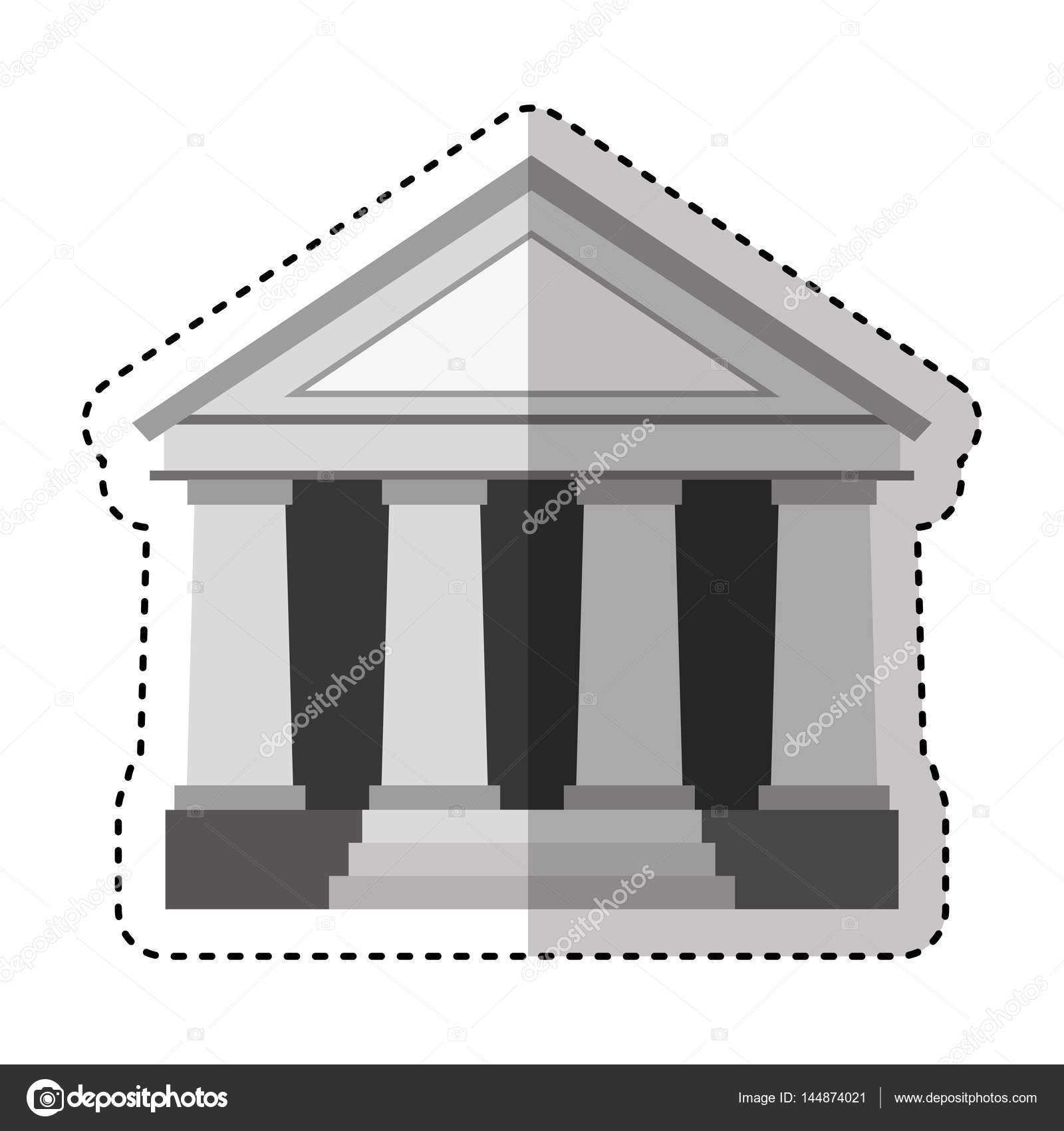 Building roman columns icon — Stock Vector © yupiramos #144874021