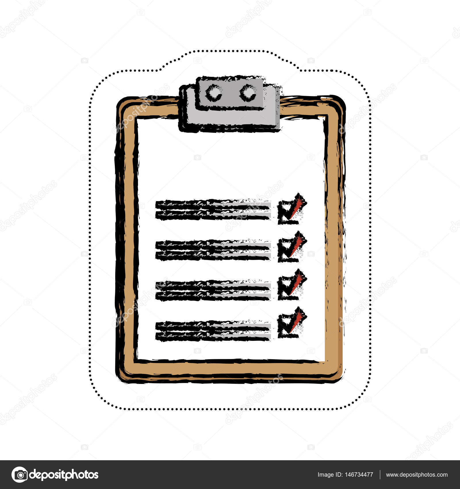 Checklist page icon Stock Vector Image by ©yupiramos #146734477