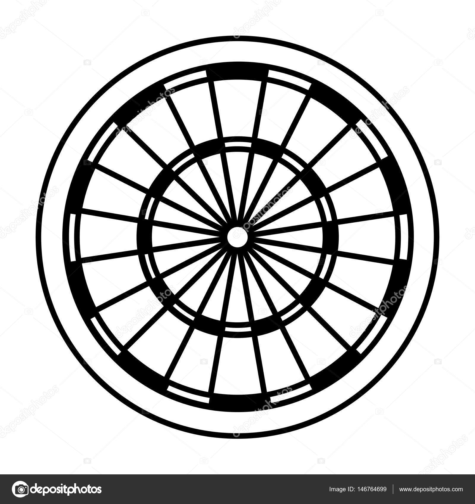 Darts target isolated icon Stock Vector by ©yupiramos 146764699