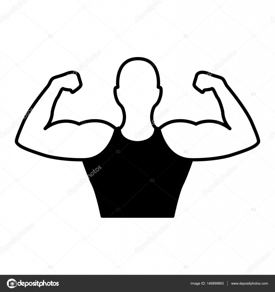 Strong man human figure — Stock Vector © yupiramos #146899863