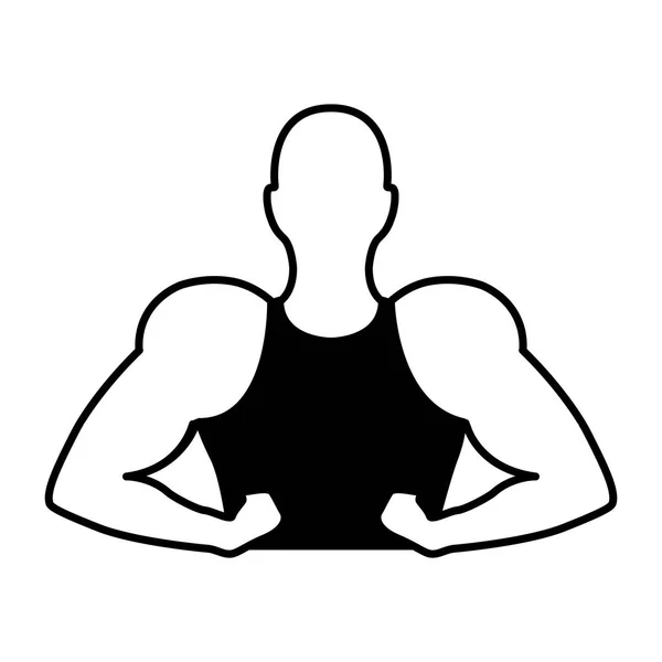 Strong man human figure — Stock Vector © yupiramos #146899861