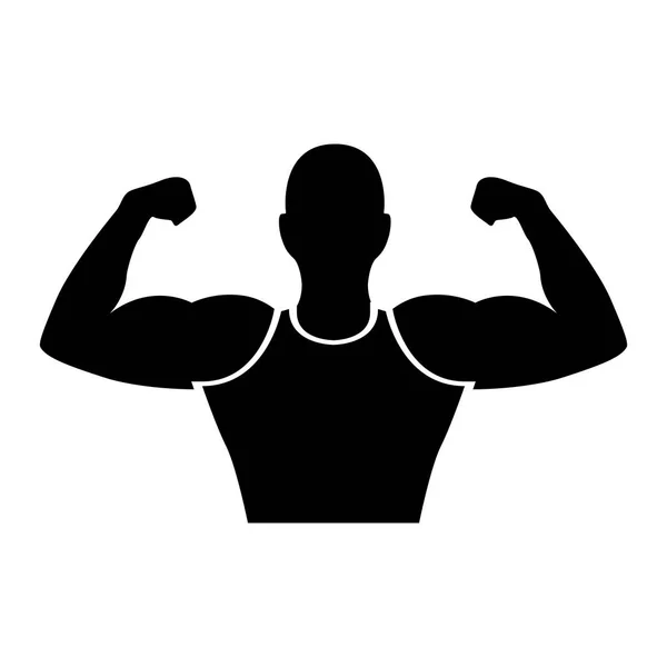 Strong man human figure — Stock Vector © yupiramos #146899863