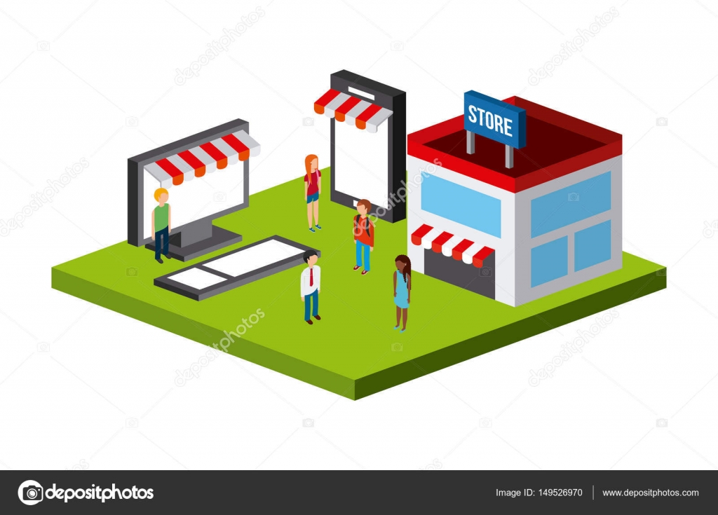 Shopping isometric icons design Stock Vector Image by ©yupiramos #149526970