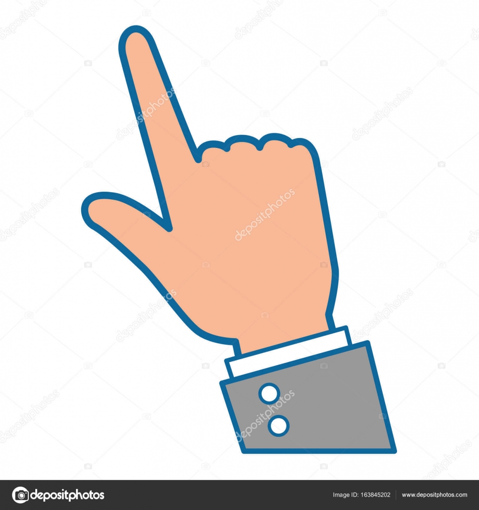 Hand pointing icon Stock Vector by ©yupiramos 163845202