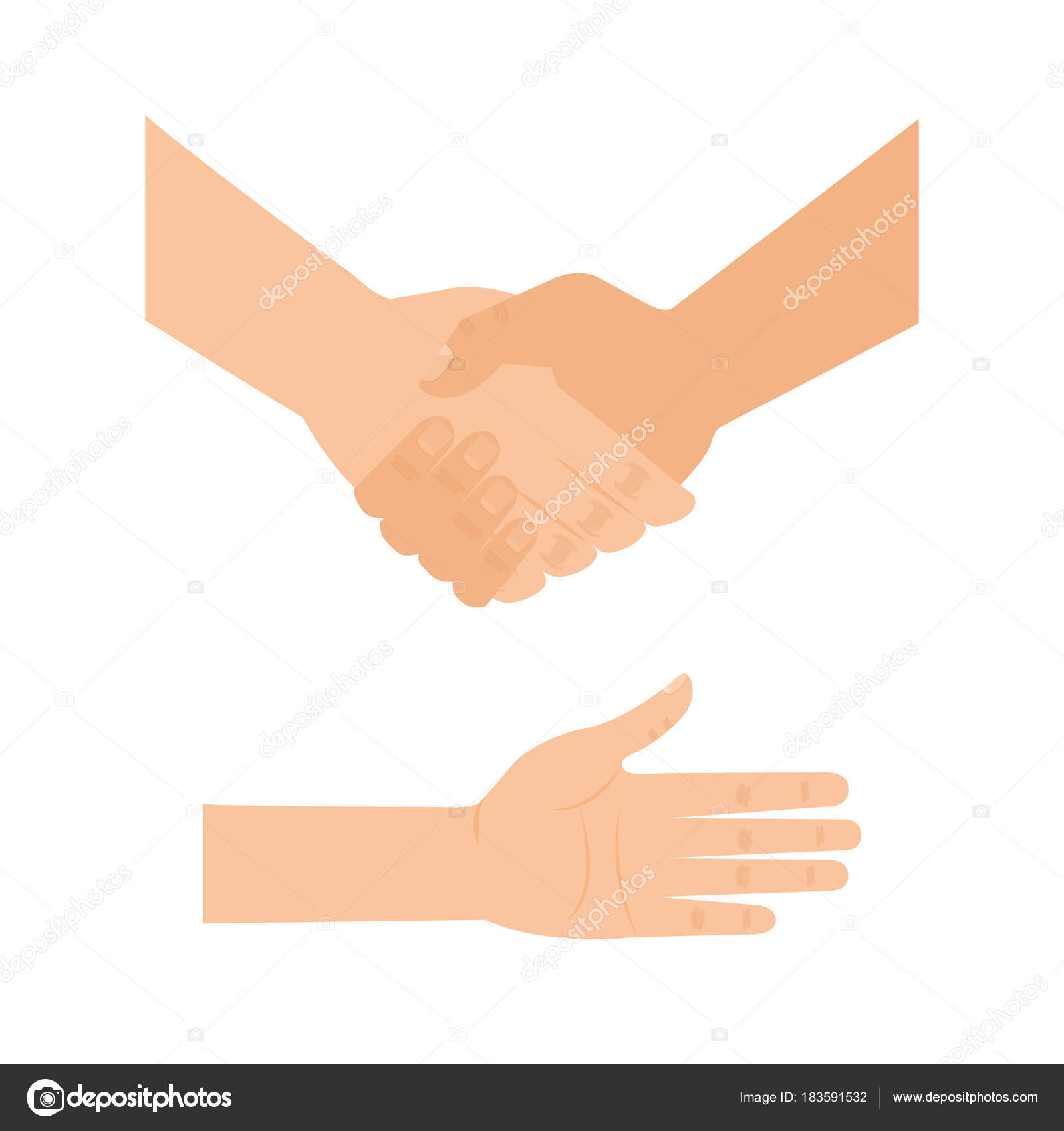 Handshake human help icon Stock Vector by ©yupiramos 183591532