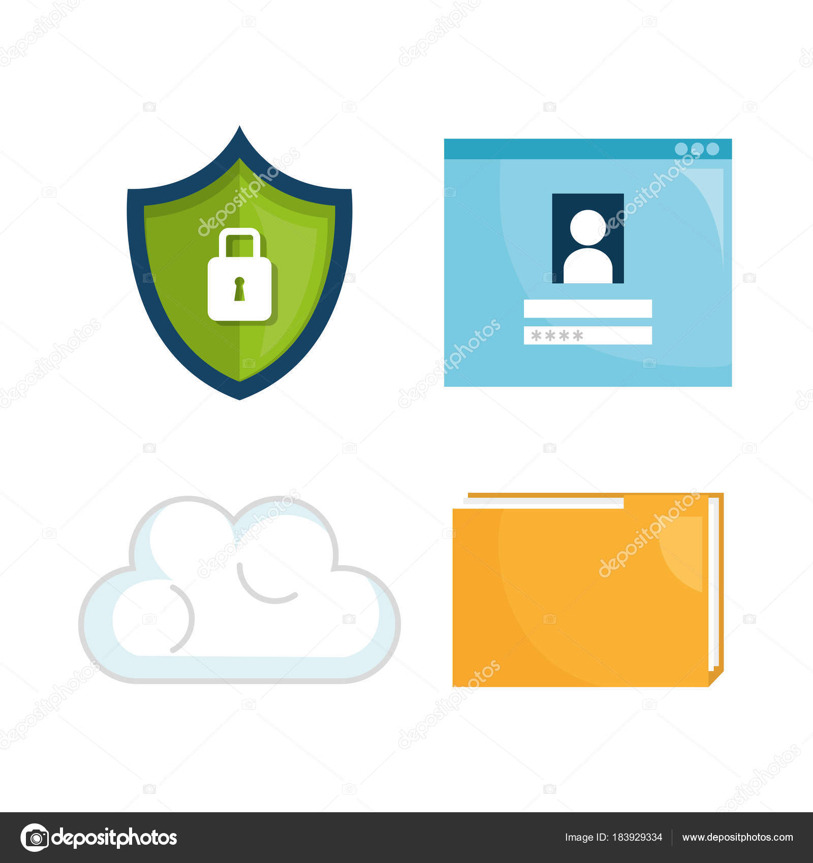 Security system concept icons Stock Vector by ©yupiramos 183929334