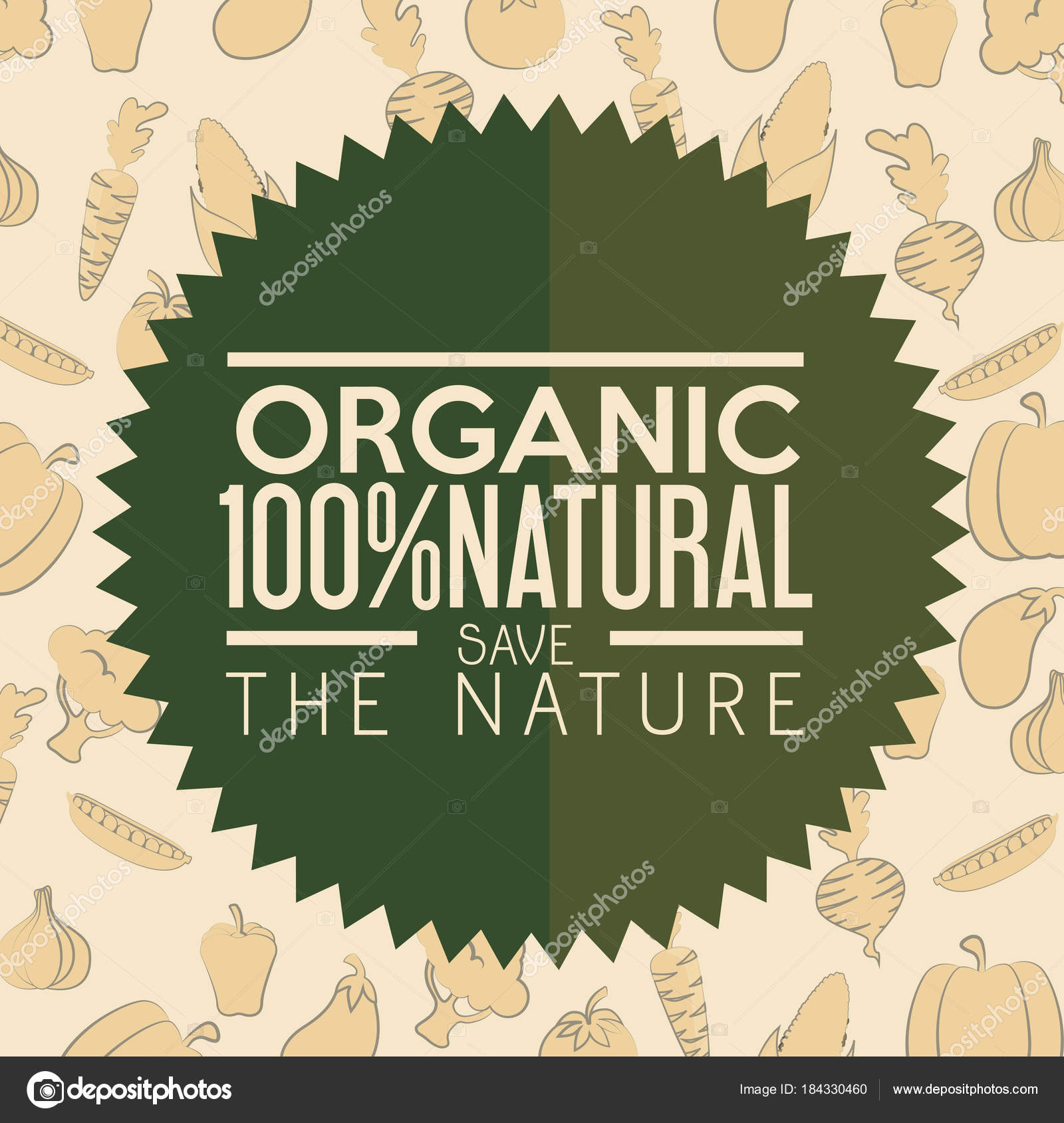 Organic label design Stock Vector by ©yupiramos 184330460