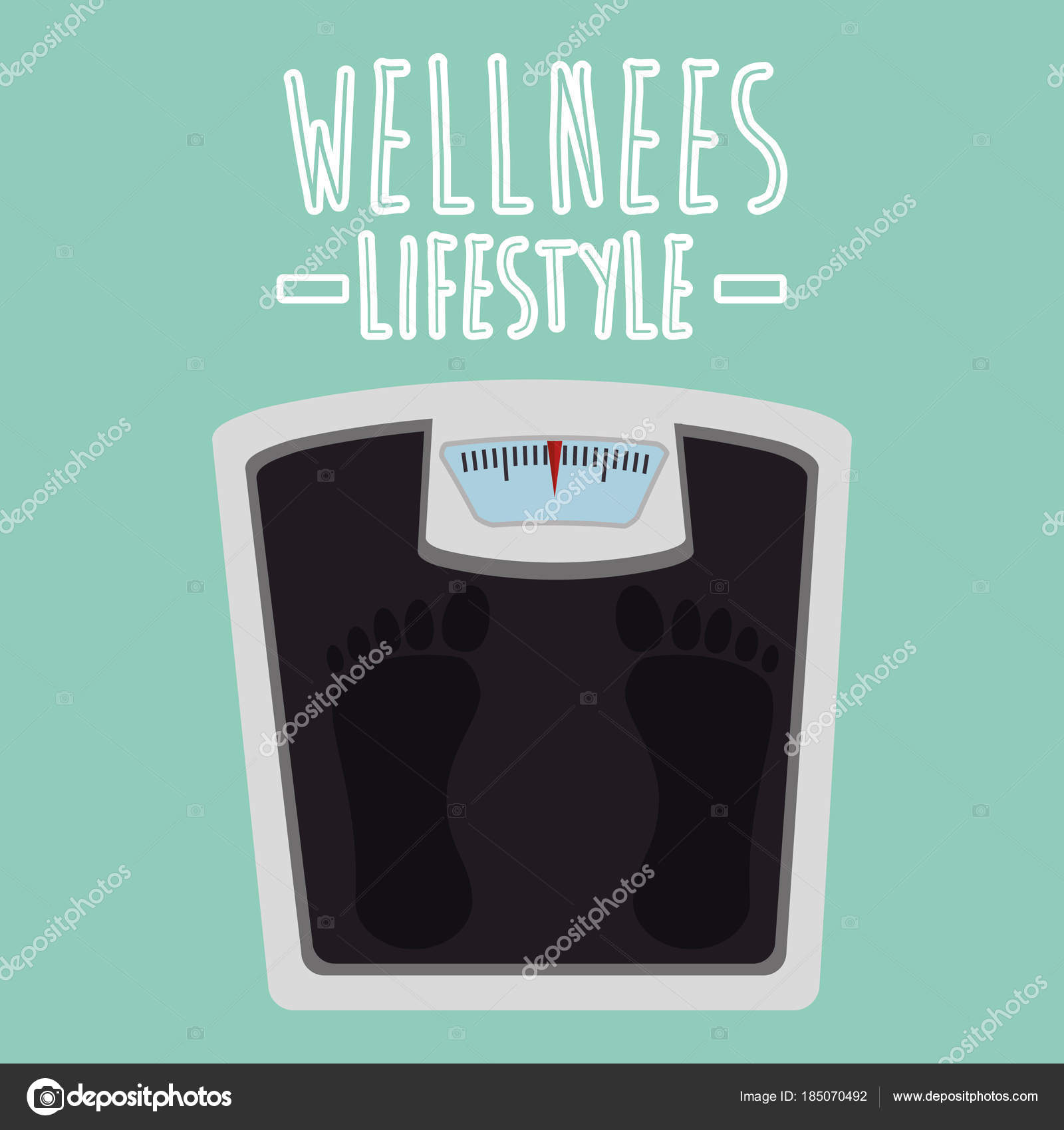 Scale balance wellness lifestyle Stock Vector Image by ©yupiramos ...