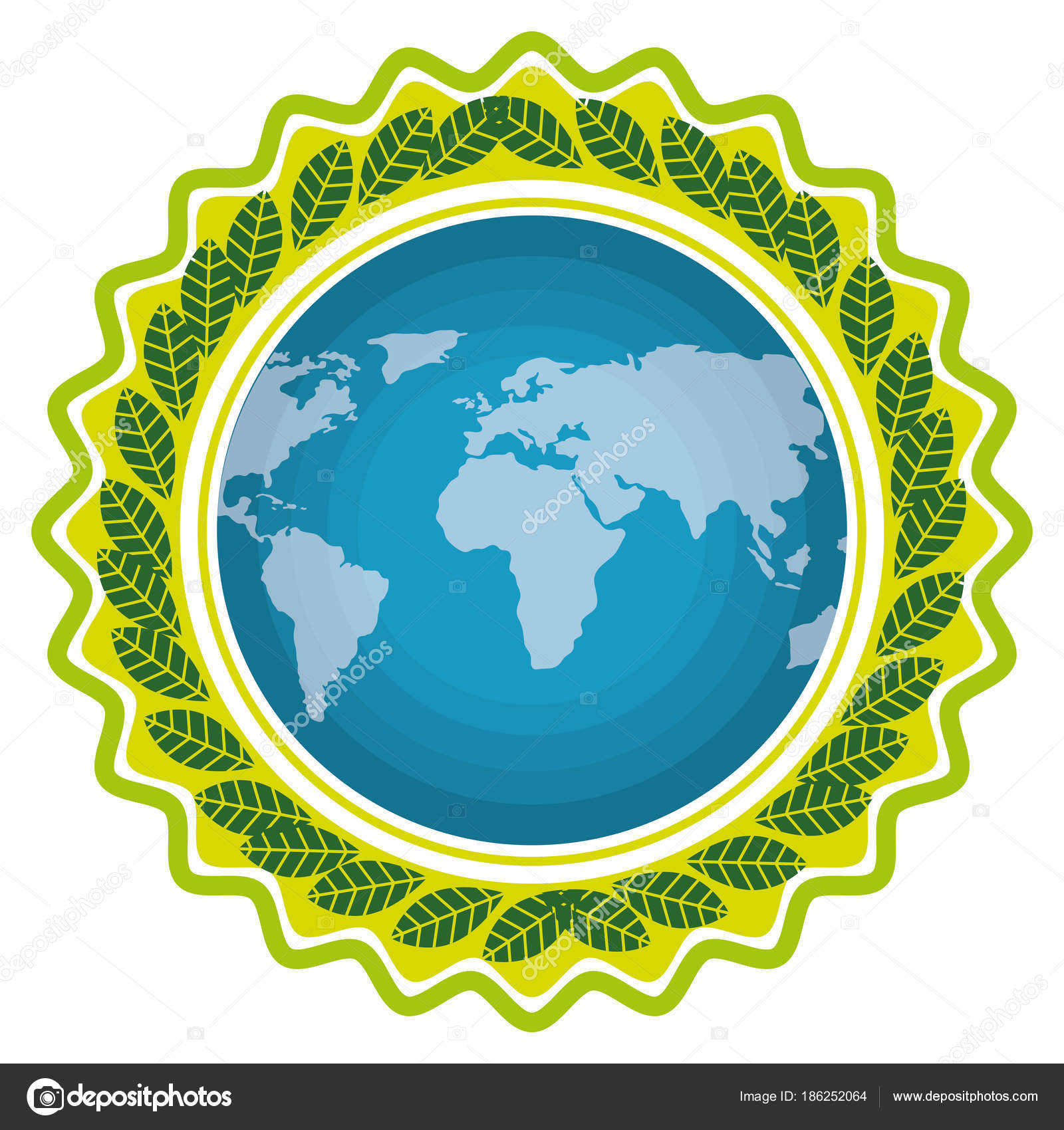 Go green world planet Stock Vector by ©yupiramos 186252064