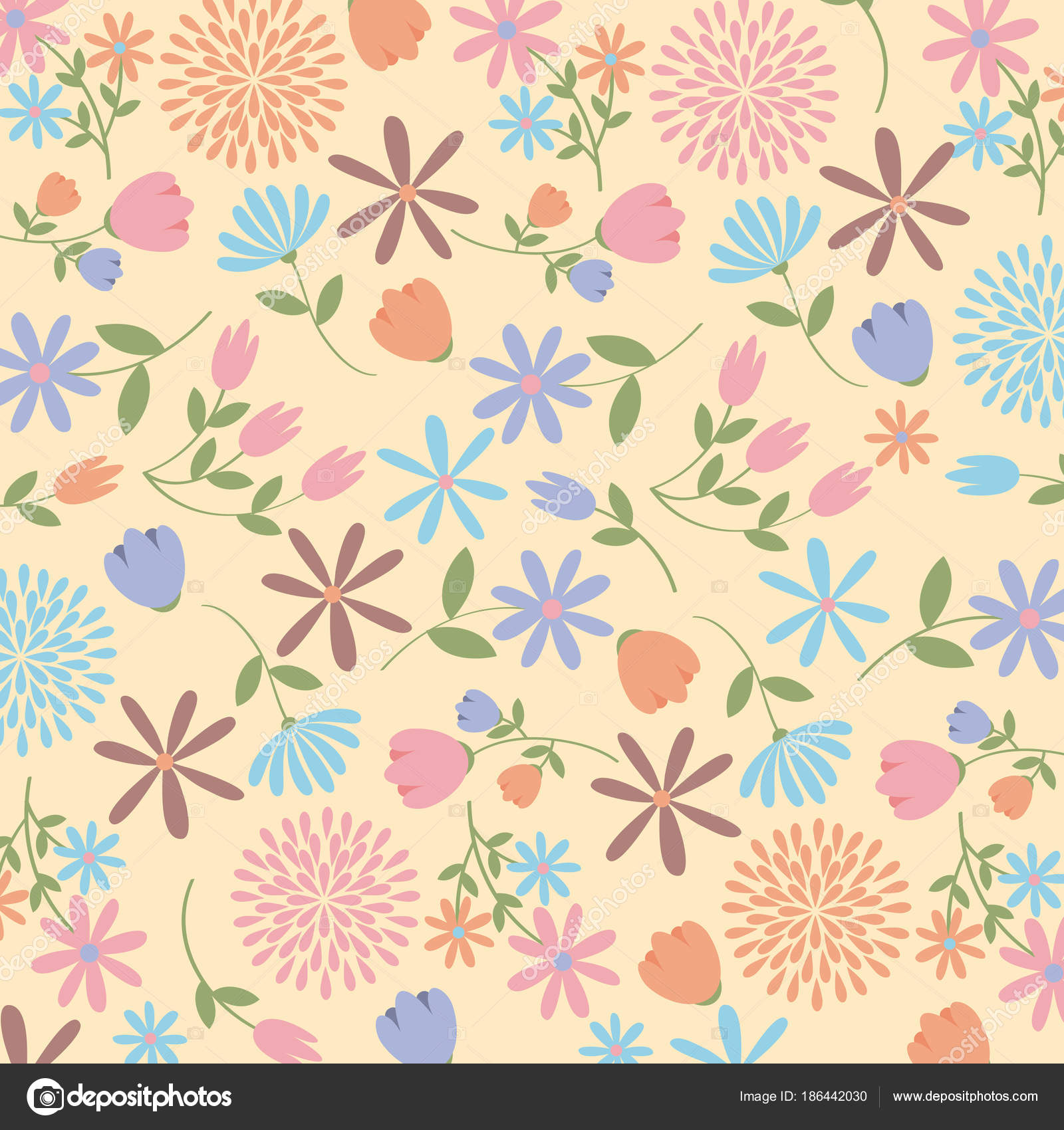 Spring flowers background image Stock Vector by ©yupiramos 186442030