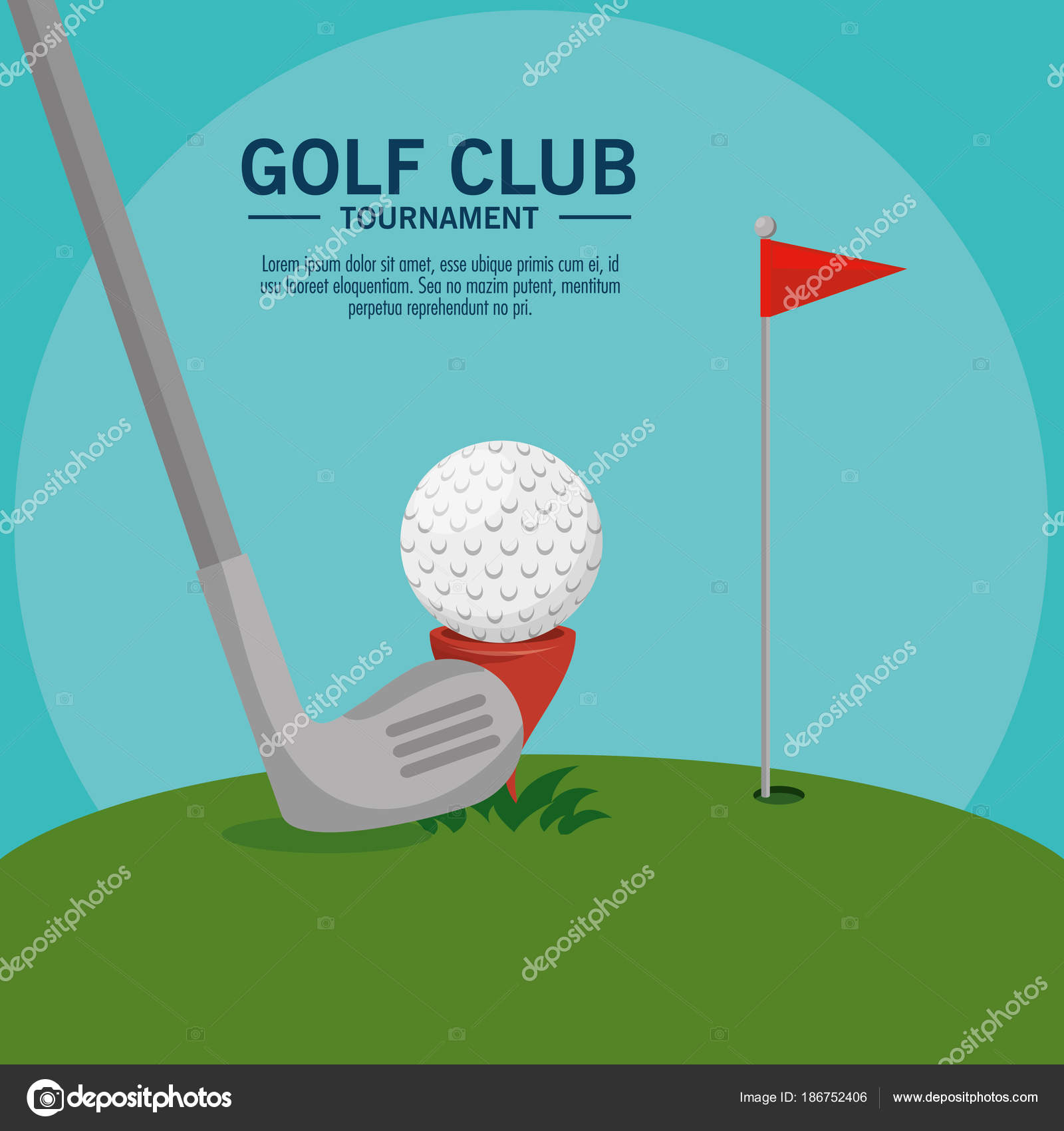 Golf course landscape design Stock Vector Image by ©yupiramos #186752406