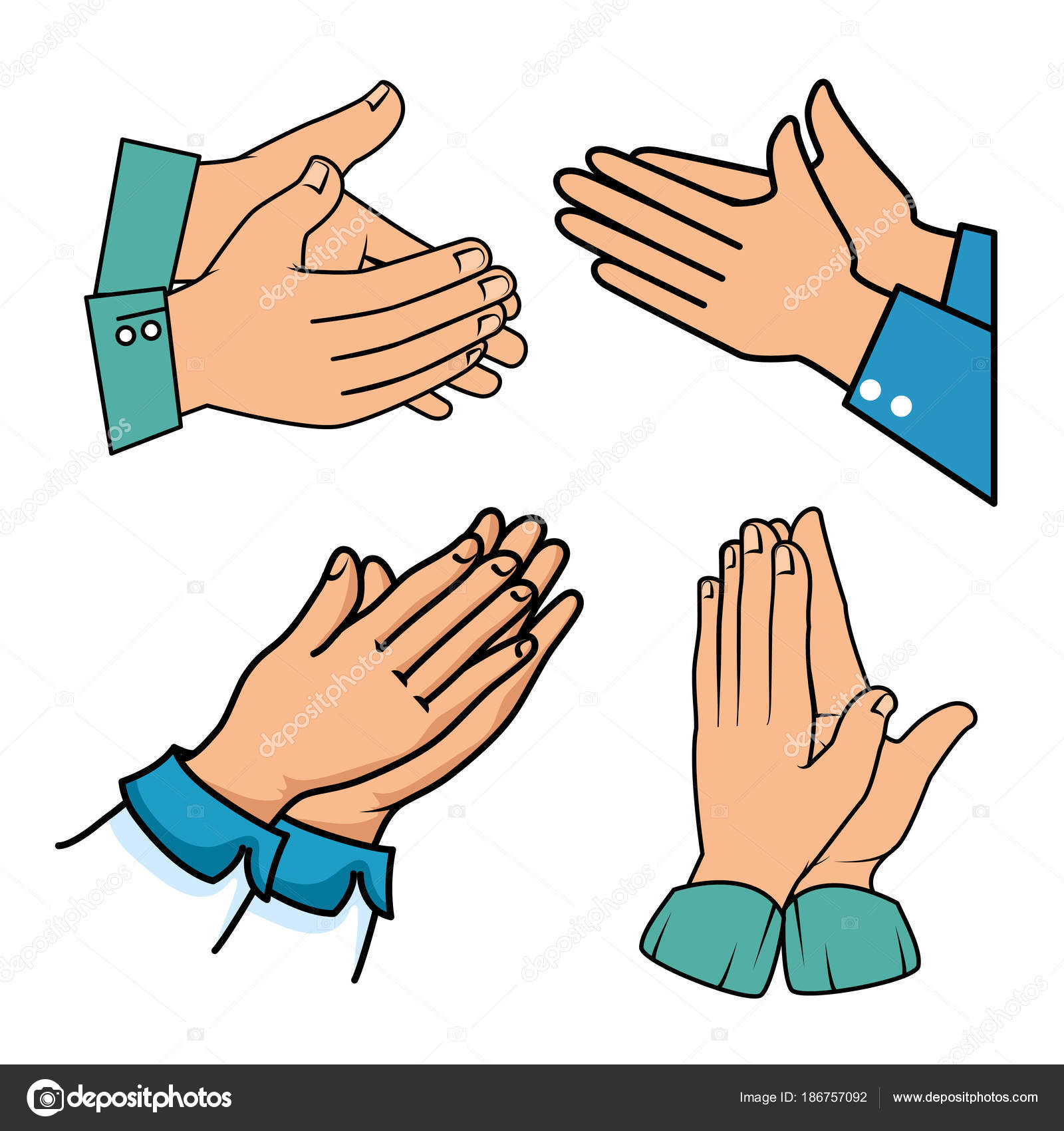 Human hands clapping ovation applaud hands Stock Vector Image by ...