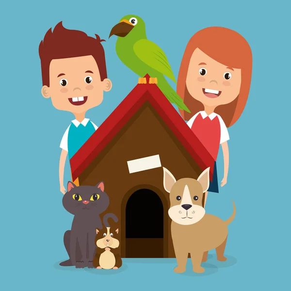 Kids and pets Vector Art Stock Images | Depositphotos