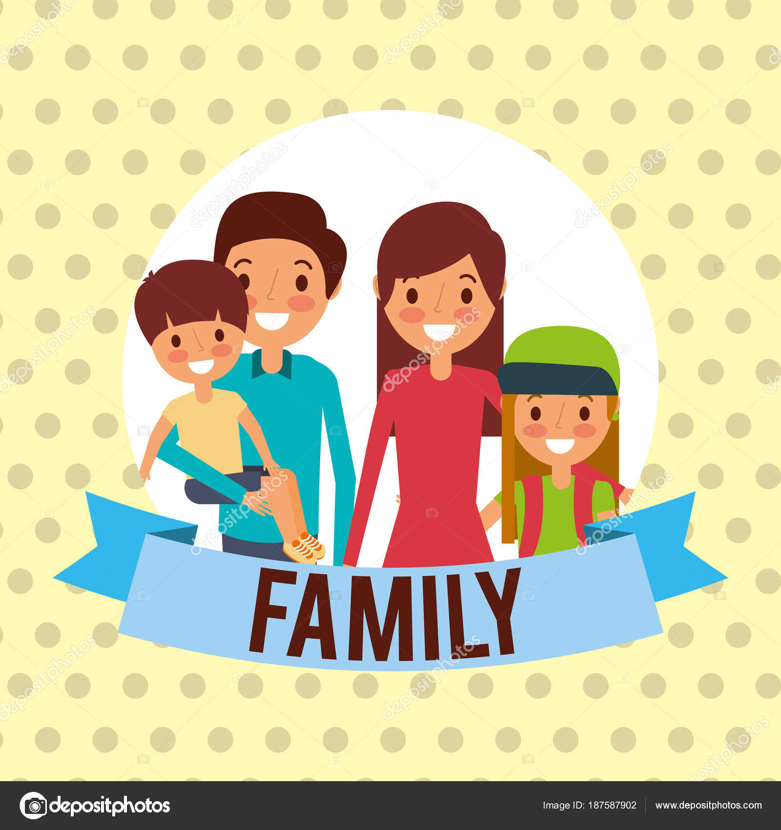 Familia juntos personajes Vector de stock #187587902 de ©yupiramos