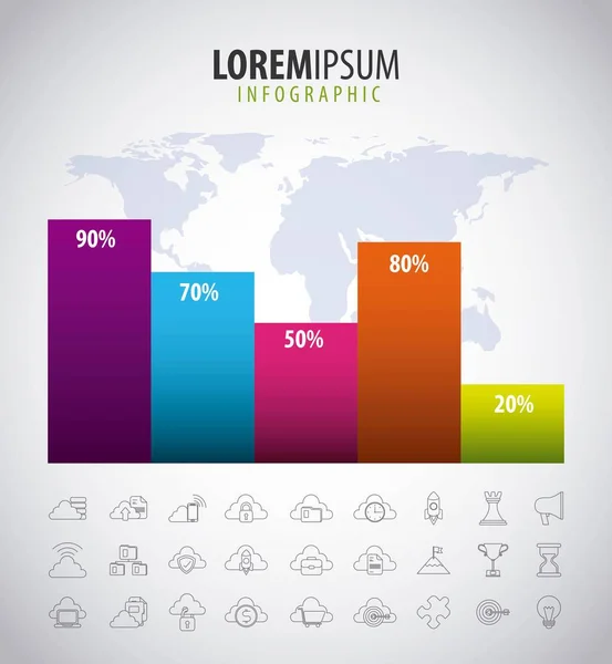 Diagram statistik infografis Vektor Stok oleh ©yupiramos 188393116