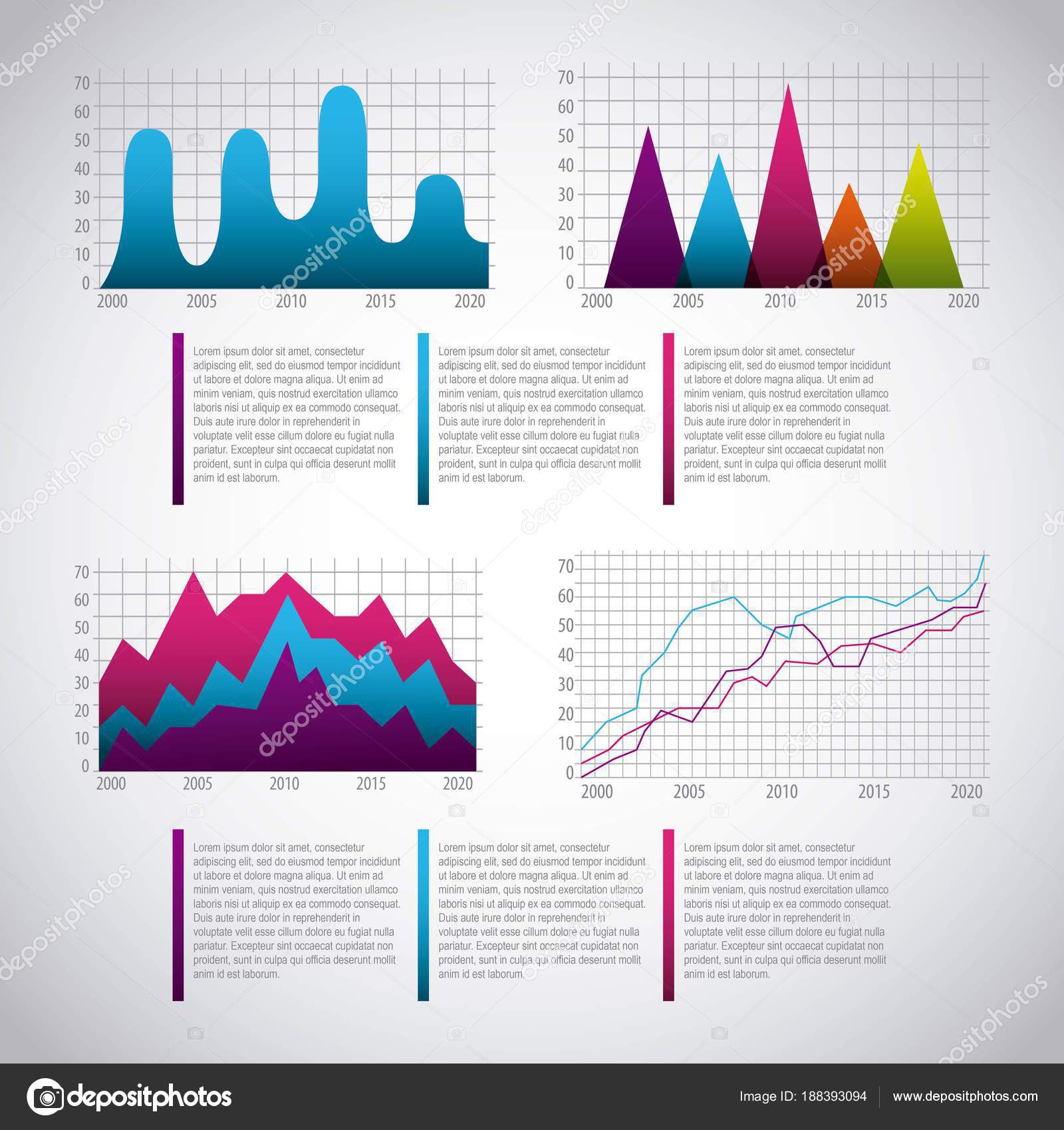 Diagram statistik infografis Vektor Stok oleh ©yupiramos 188393094
