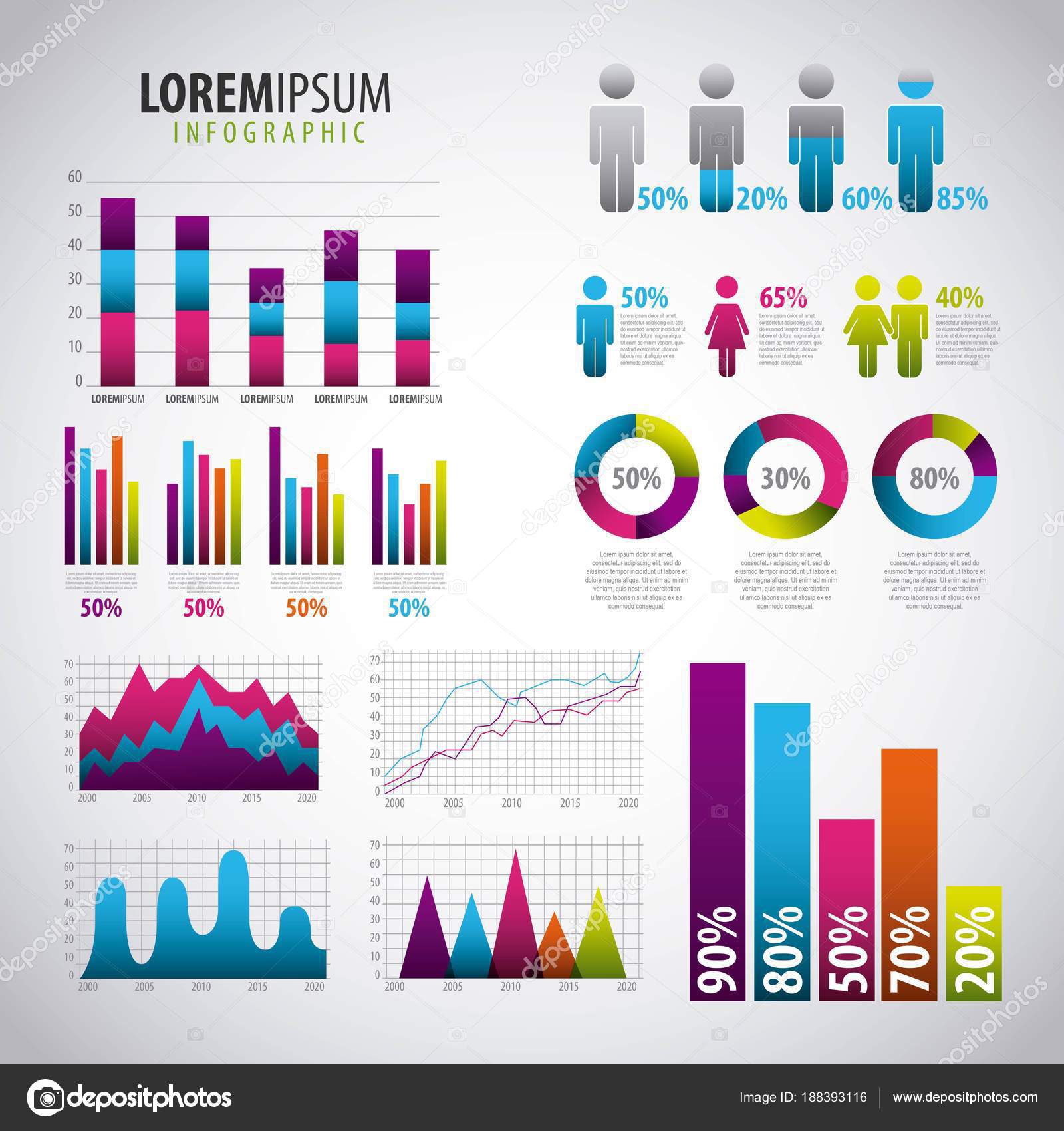 Diagram statistik infografis Vektor Stok oleh ©yupiramos 188393116