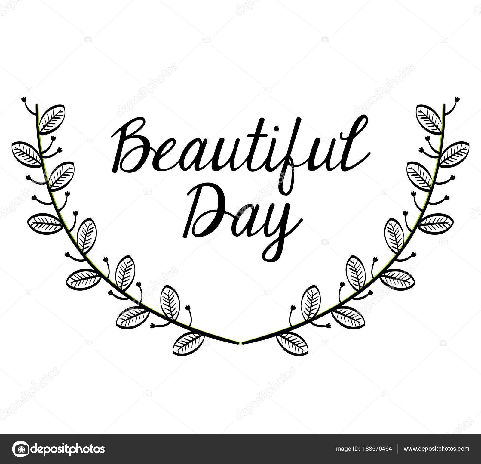 Hand-drawn beautiful day sign. Stock Vector by ©yupiramos 188570464