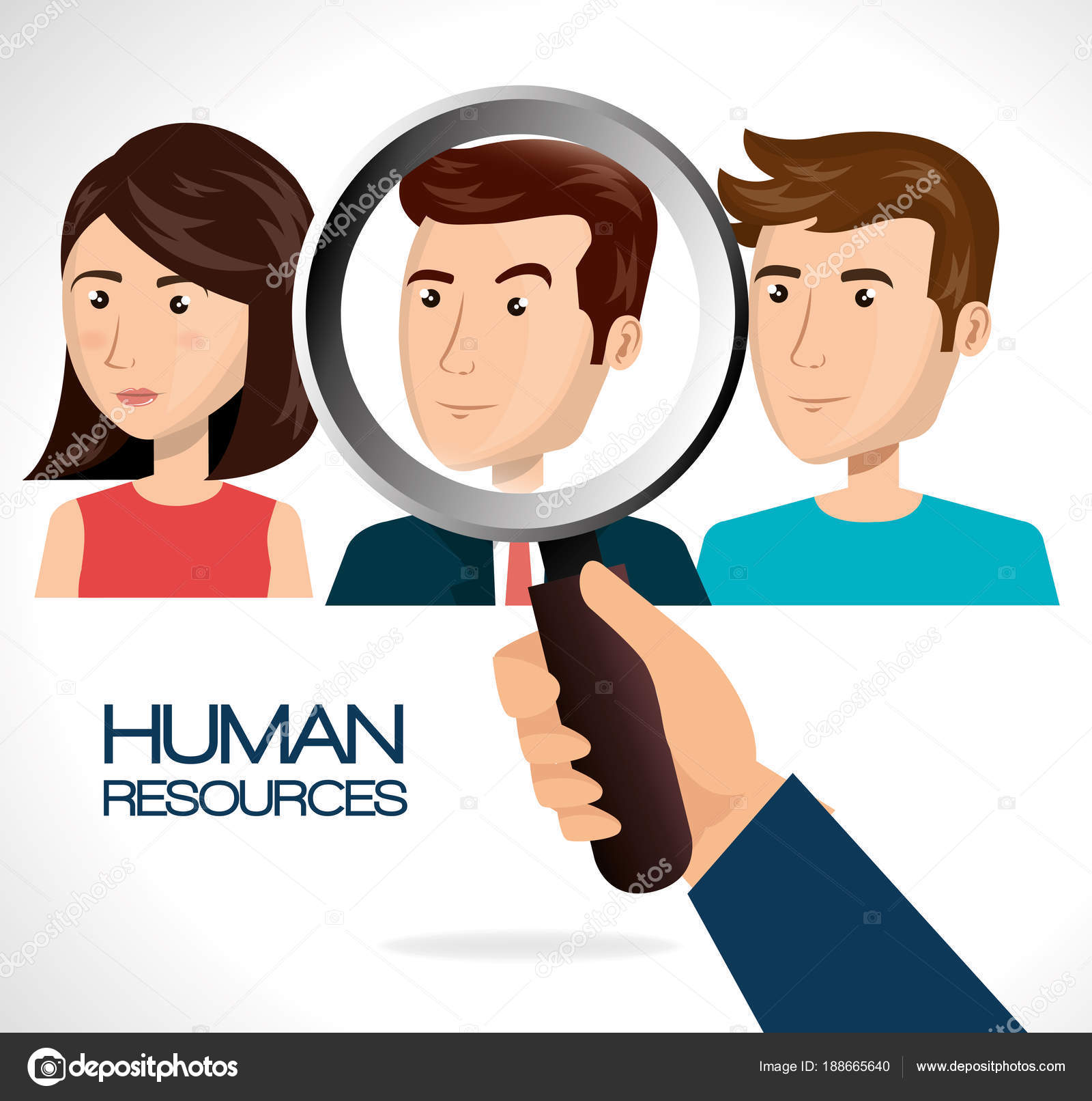 Human resources recruit search design isolated Stock Vector by ...