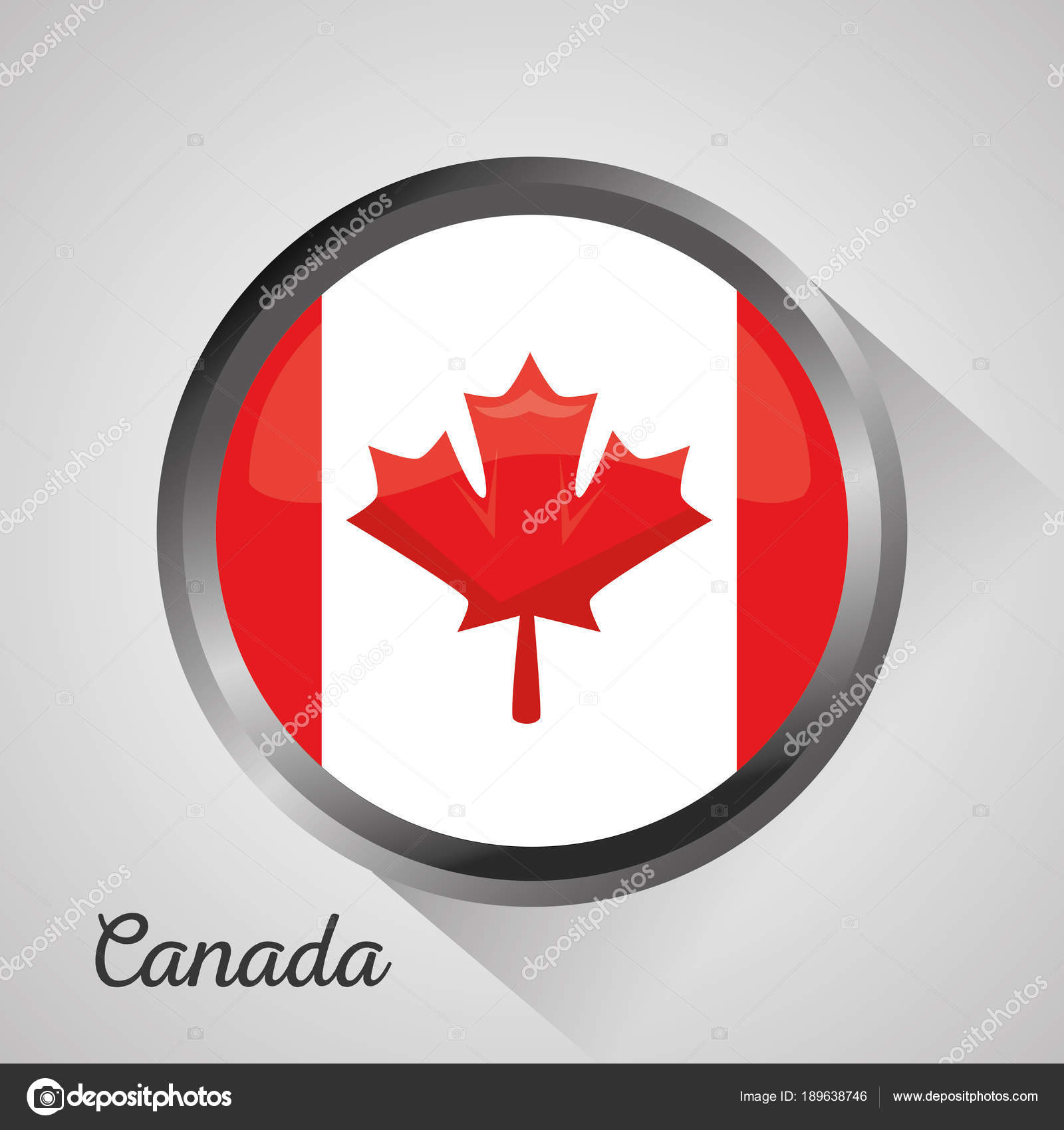 Canada flag map monument Stock Vector by ©yupiramos 189638746