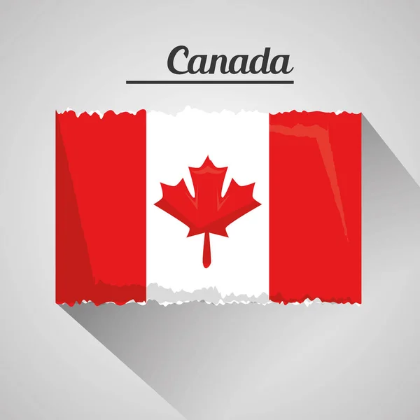 Canada flag map monument Stock Vector by ©yupiramos 189664242