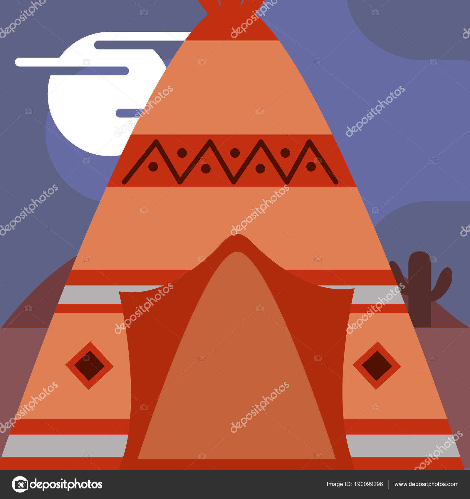 Native American Houses Clipart