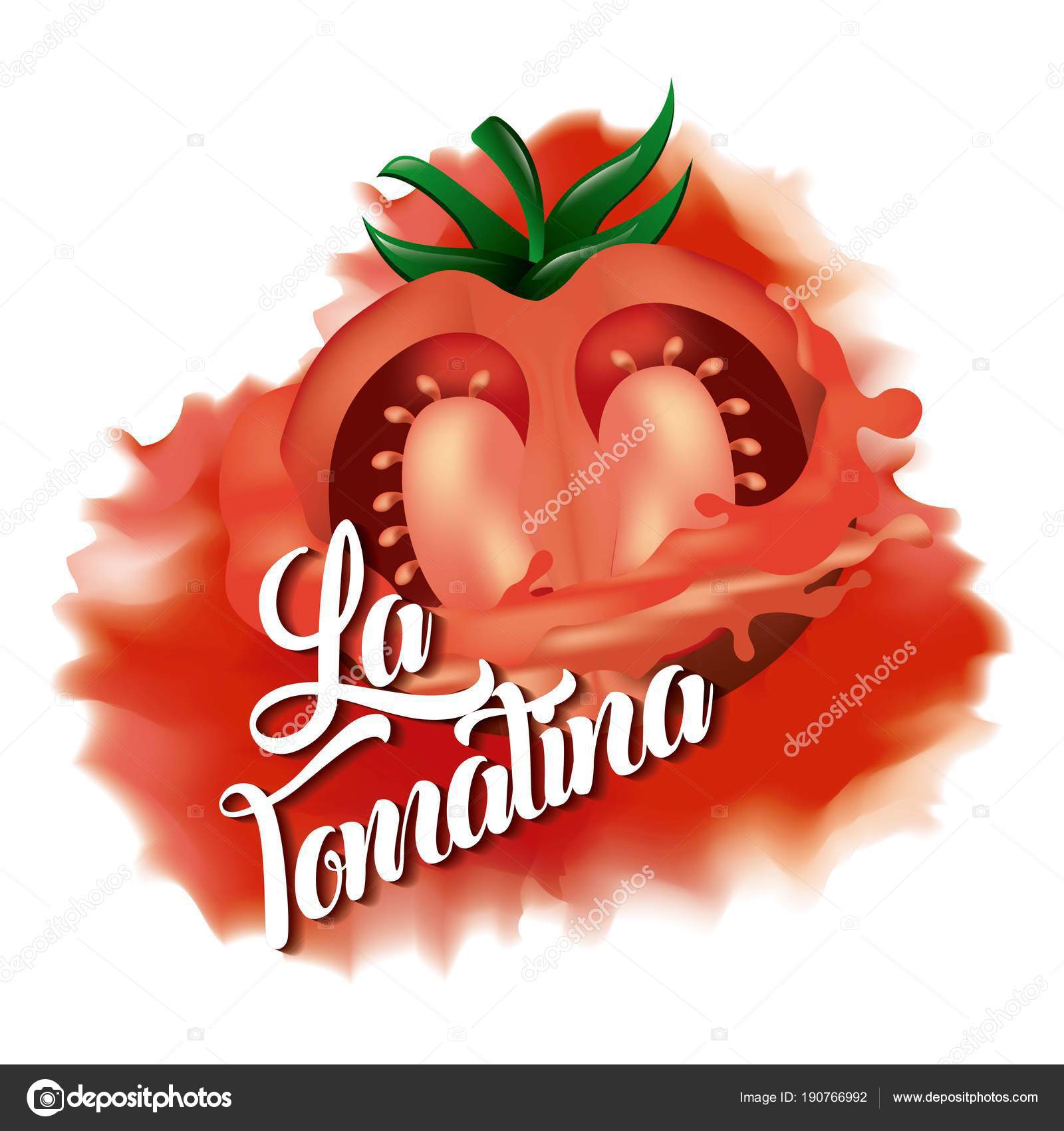 La tomatina festival Stock Vector Image by ©yupiramos #190766992