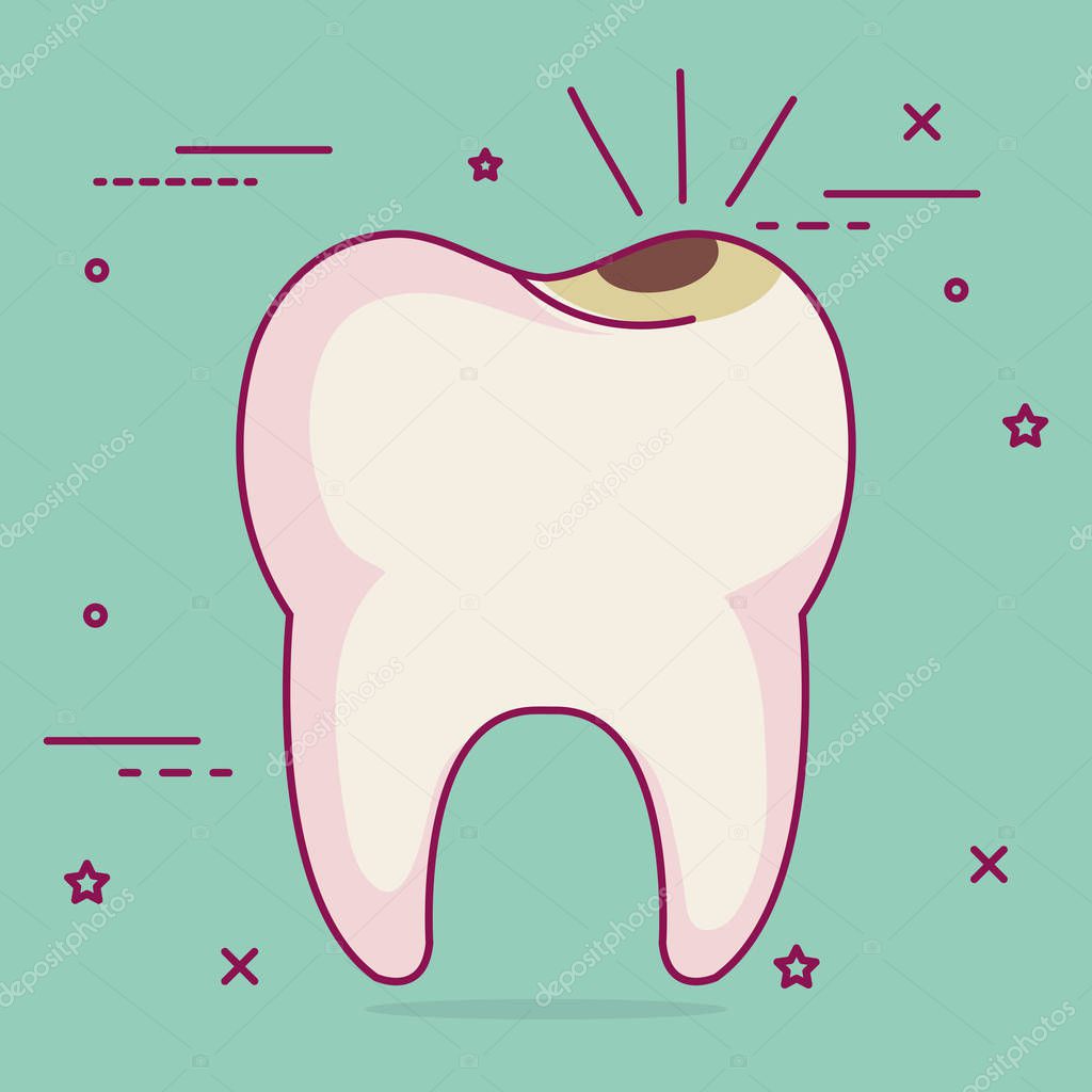 Caries icono de cuidado dental Vector de stock por ©yupiramos 192961422