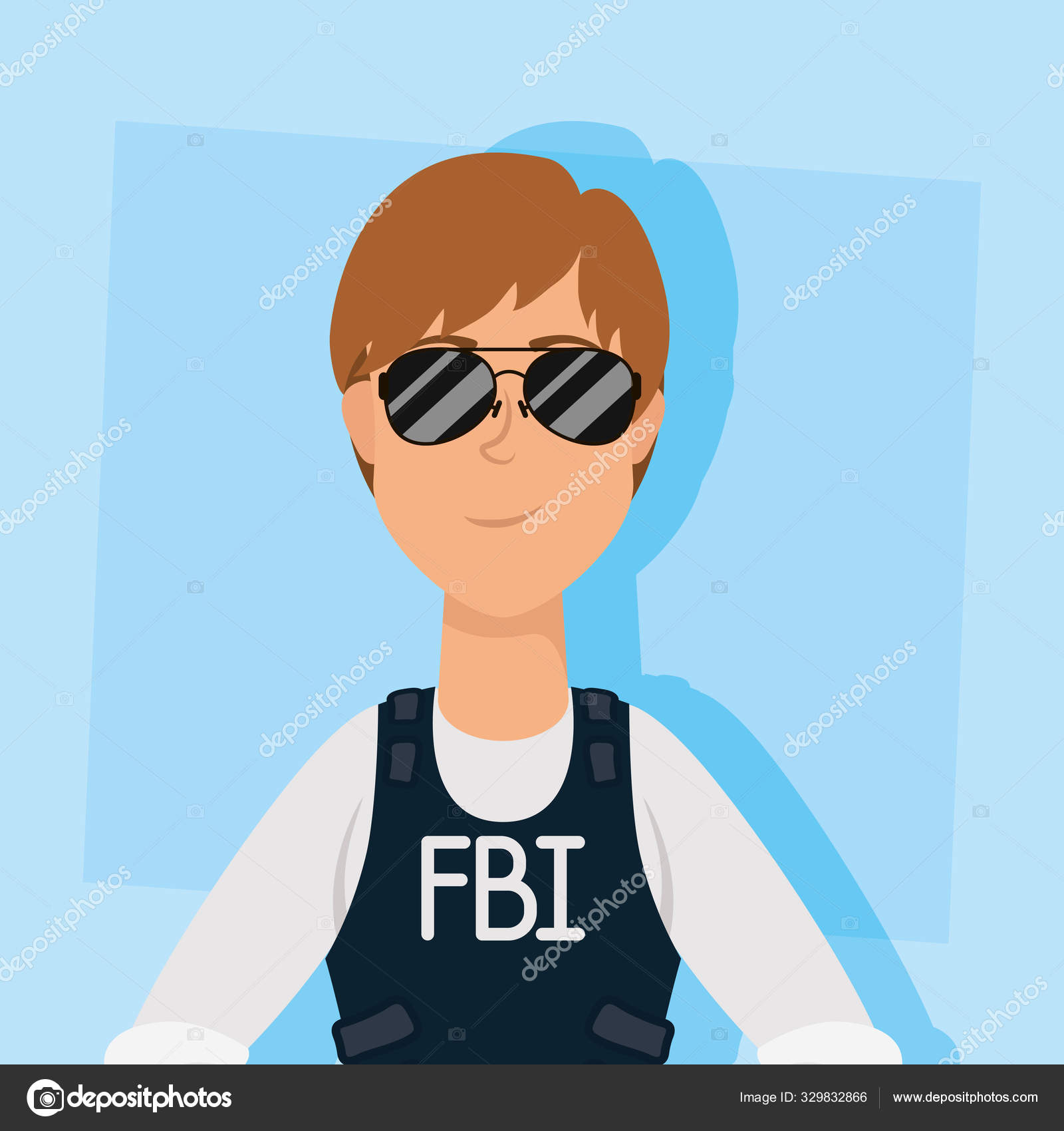 Young woman fbi agent character Stock Vector Image by ©yupiramos #329832866