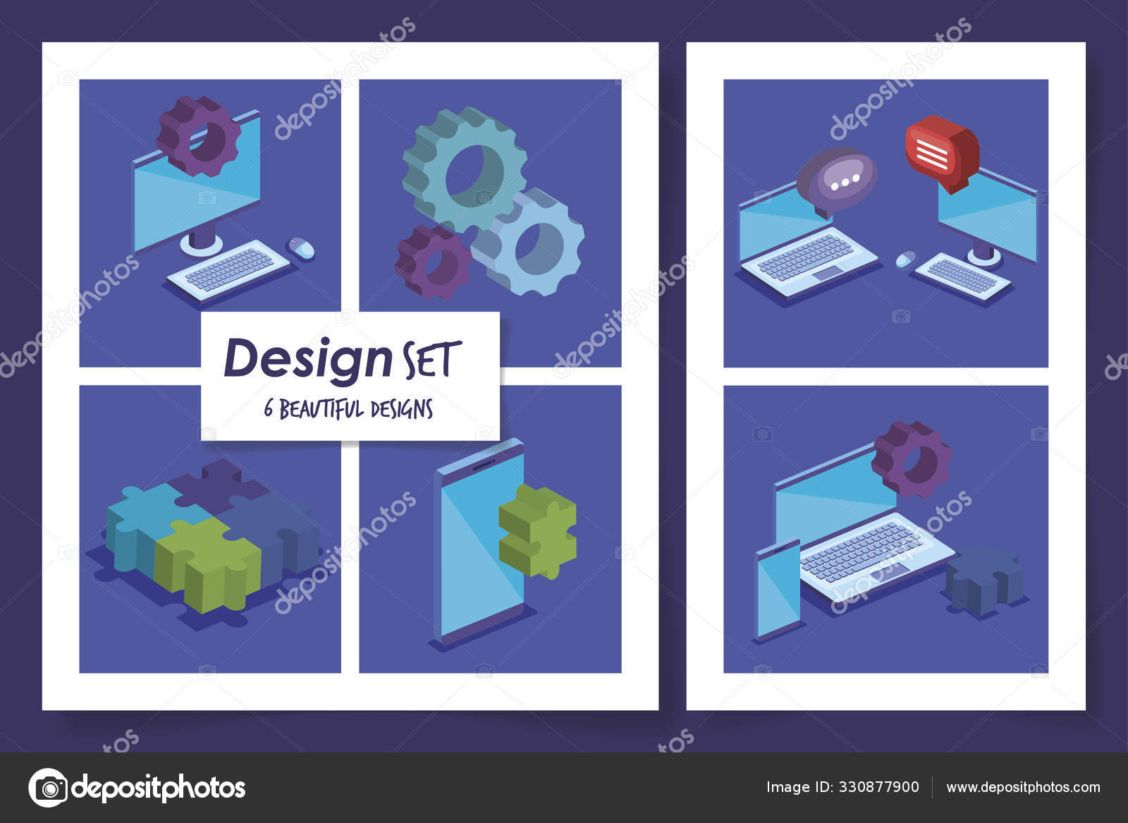 Six designs of teamwork and icons Stock Vector by ©yupiramos 330877900