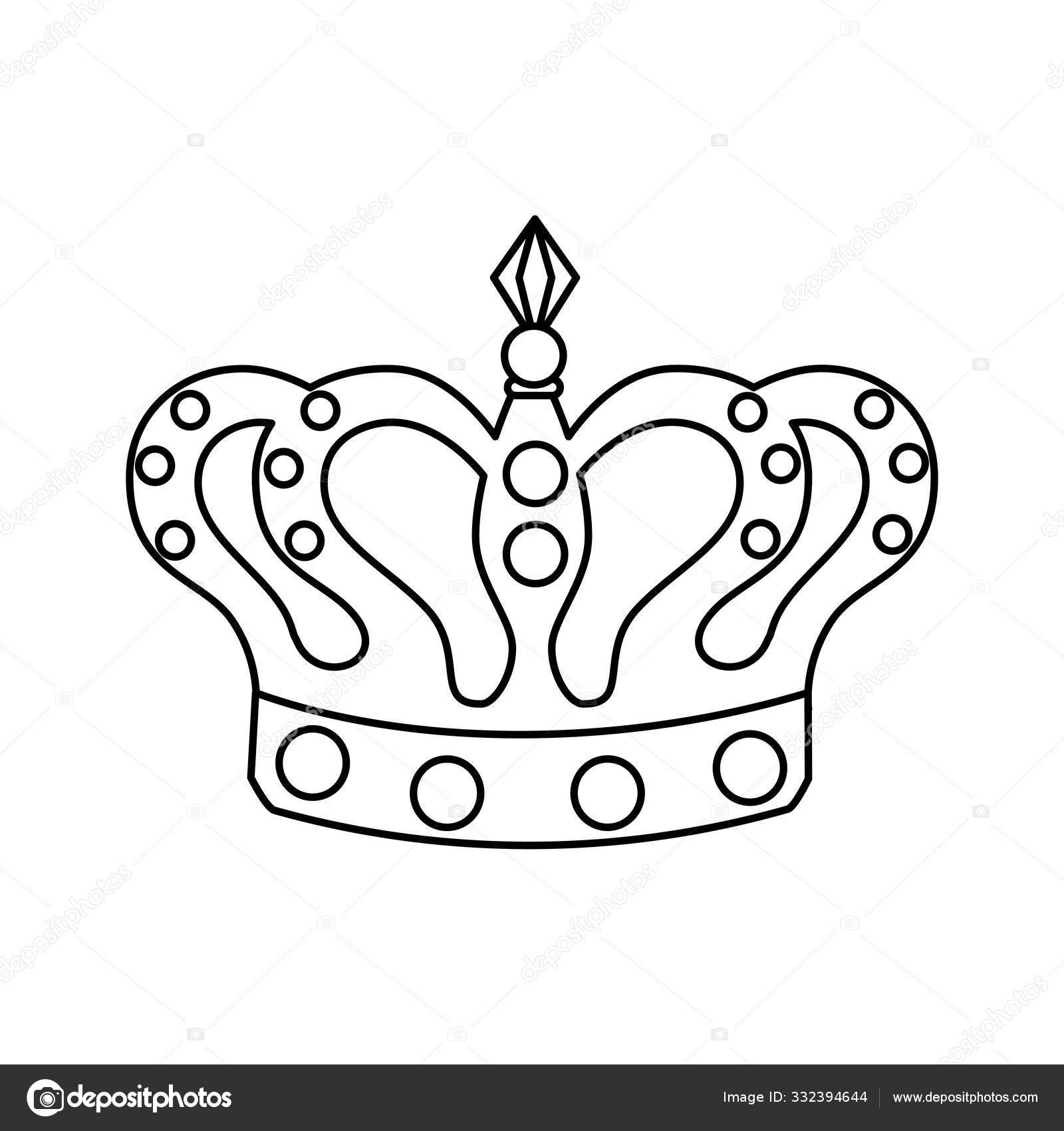 Royal Queen Crown Outline
