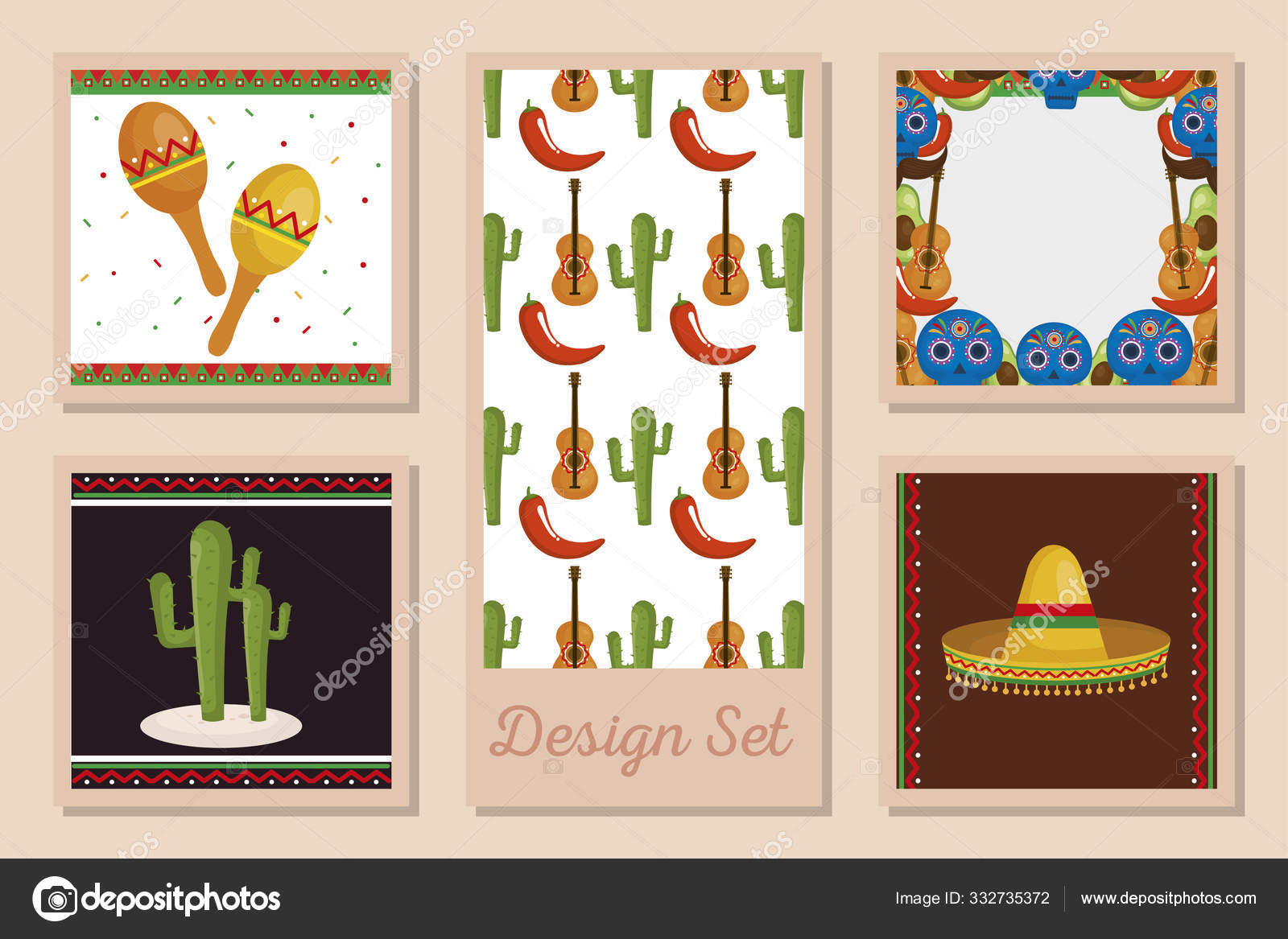 Mexican frames set vector design Stock Vector Image by ©yupiramos ...