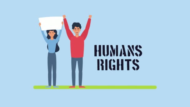 Young lovers couple with human rights label Stock Vector Image by ...