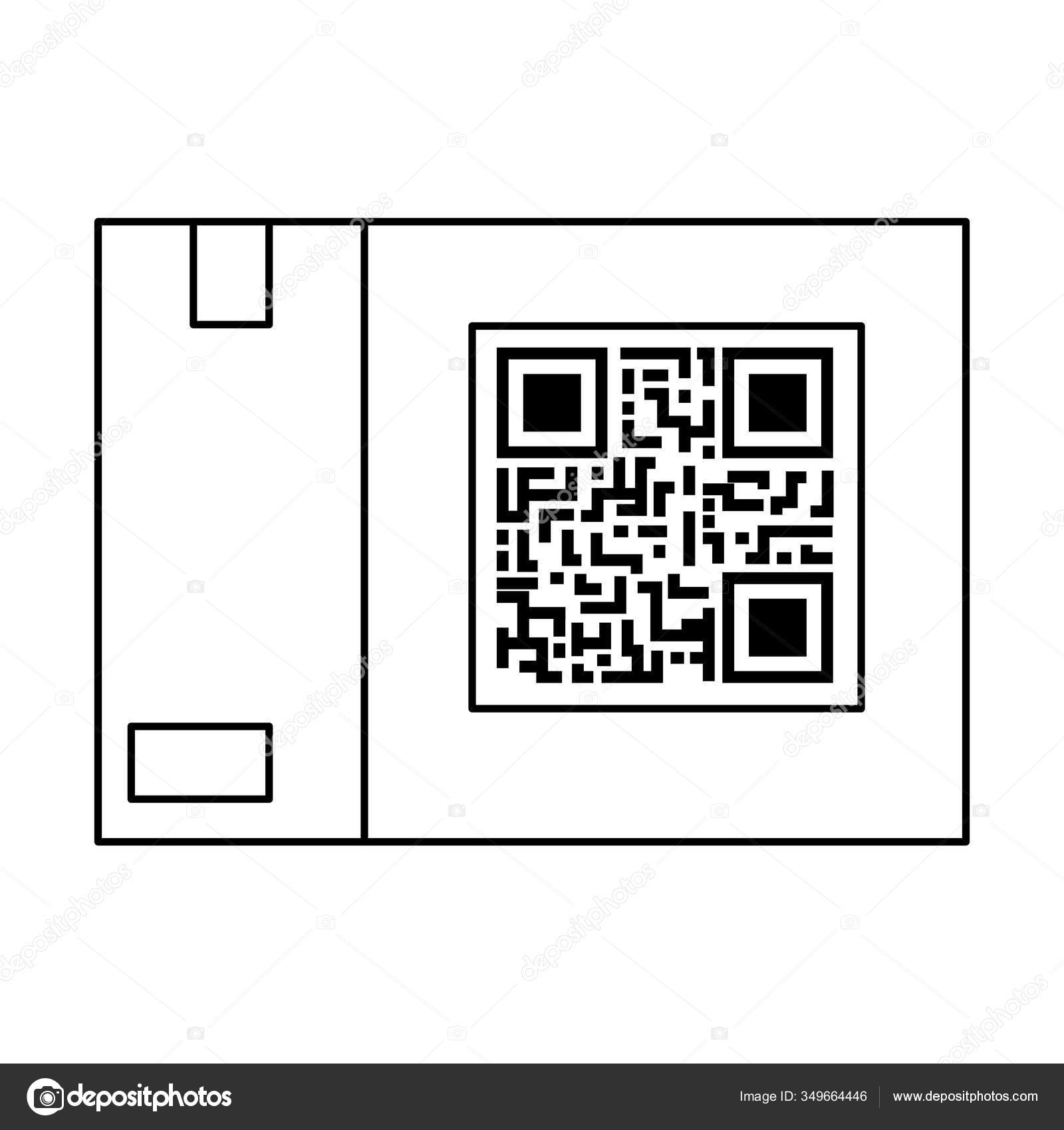 Qr code over box vector design Stock Vector Image by ©yupiramos #349664446