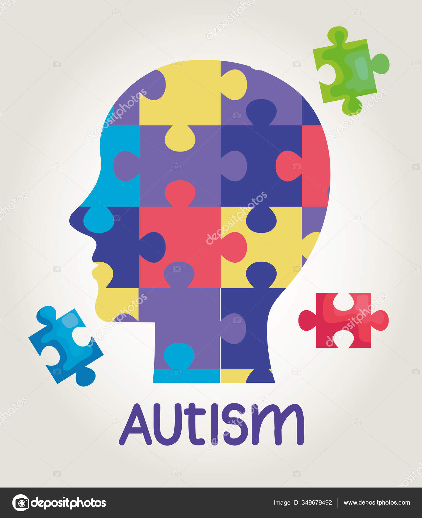 Autismus Puzzleteile Vektor