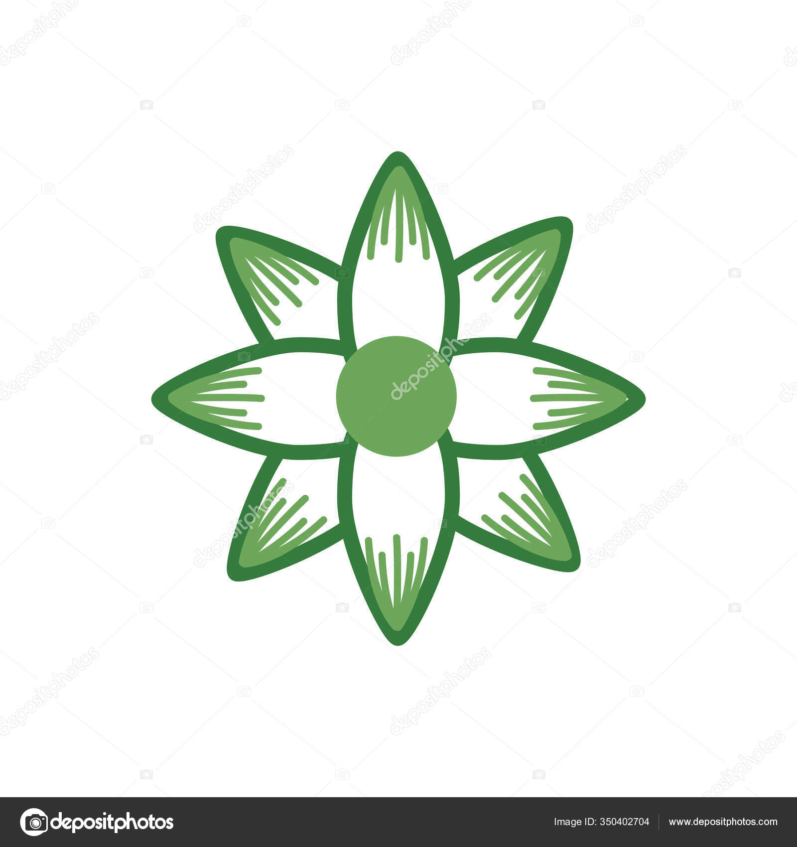 Cute flower spring half color style icon Stock Vector by ©yupiramos ...