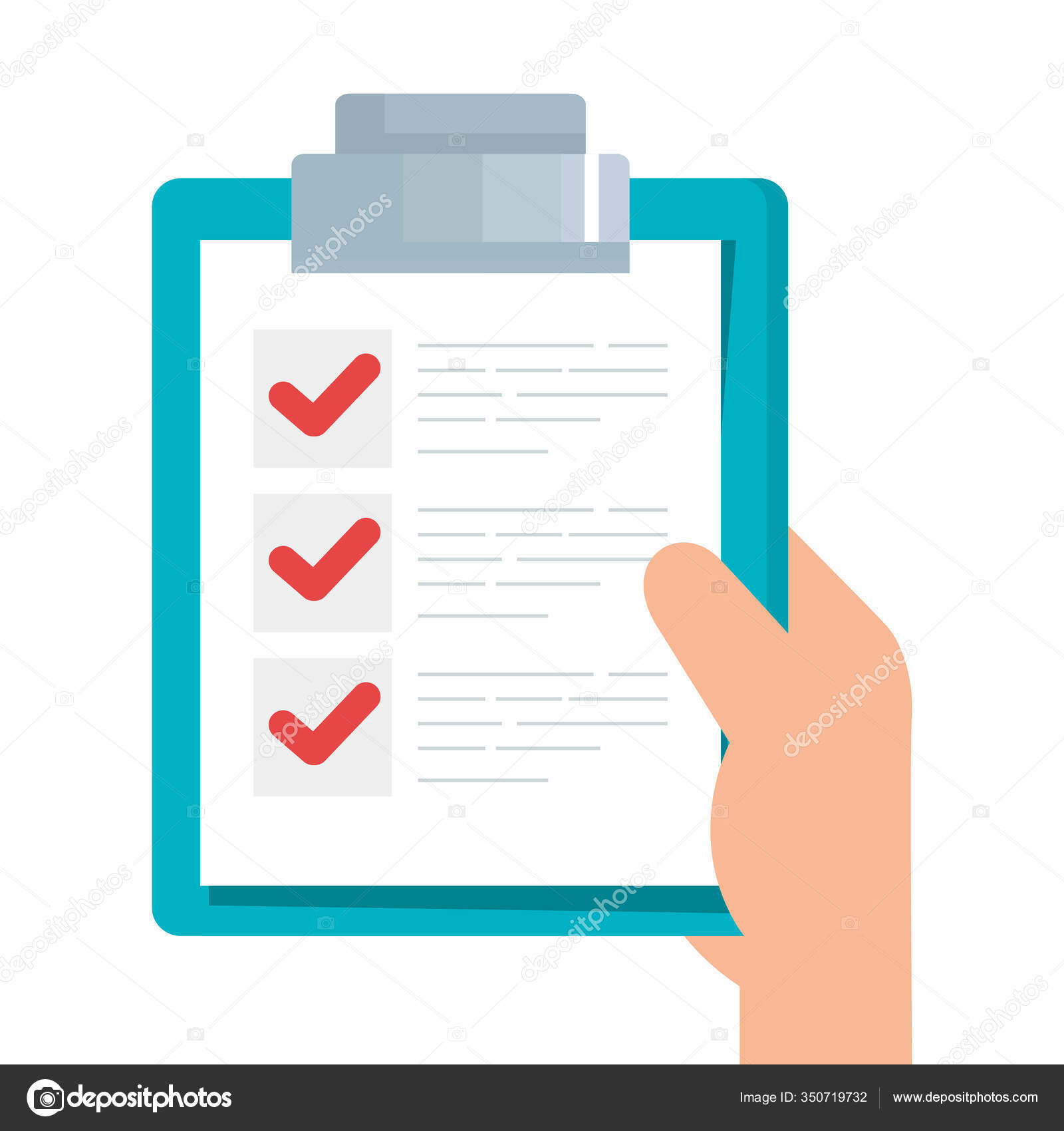 Mano celebración lista documento vector diseño Vector de stock ...