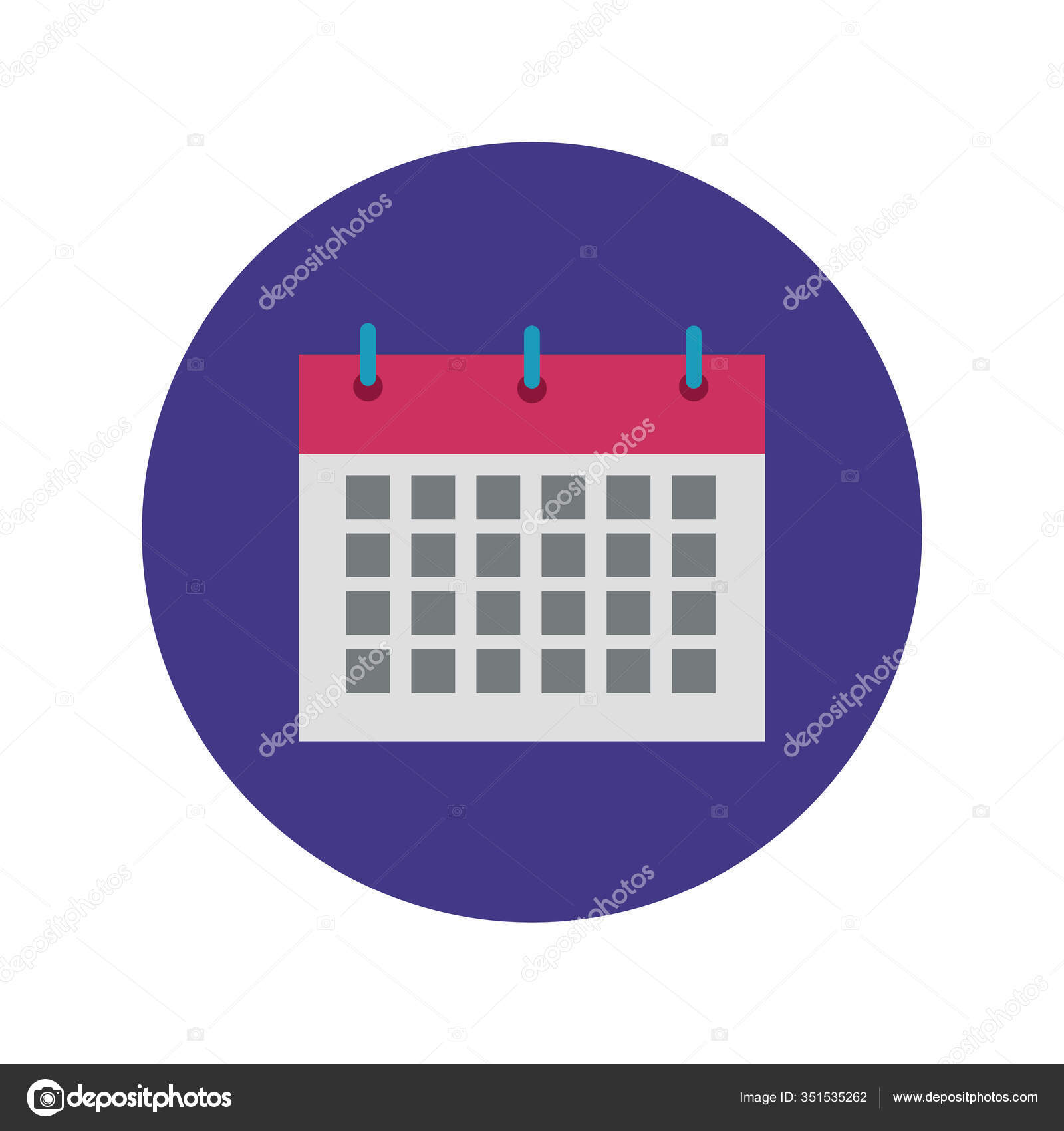 Calendar reminder date block and flat style Stock Vector by ©yupiramos ...