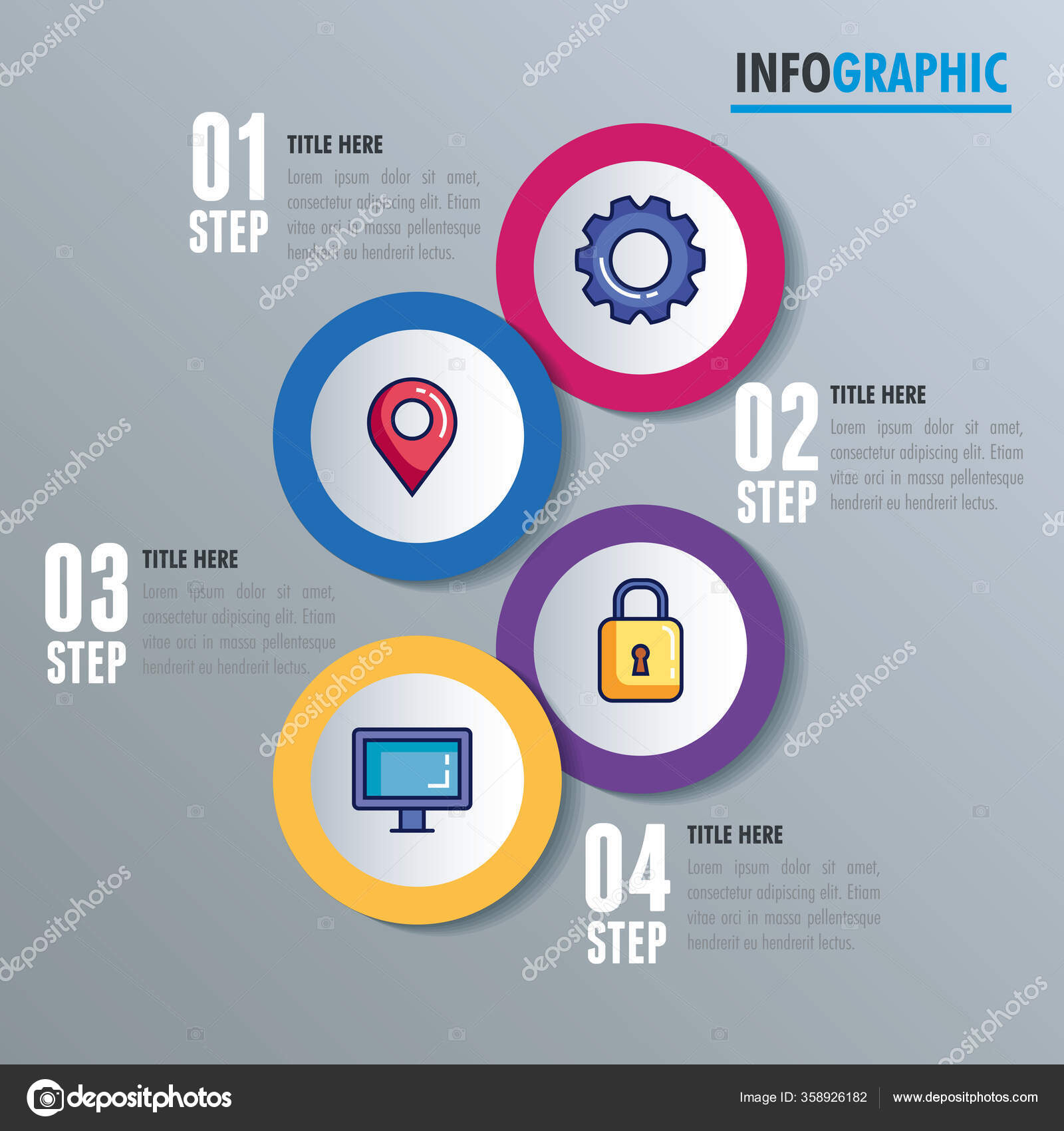 Statistical infographic with numbers and icons Stock Vector by ...