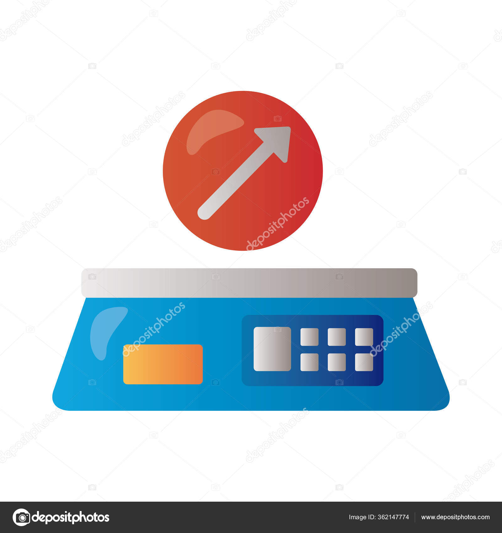 Escala medida con flecha arriba infografía degradado estilo Vector de ...