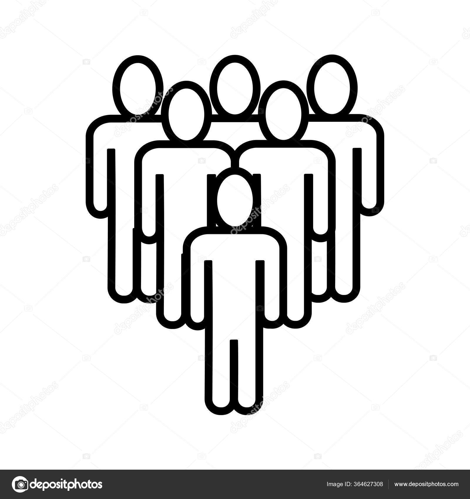 Group of figures humans line style Stock Vector by ©yupiramos 364627308