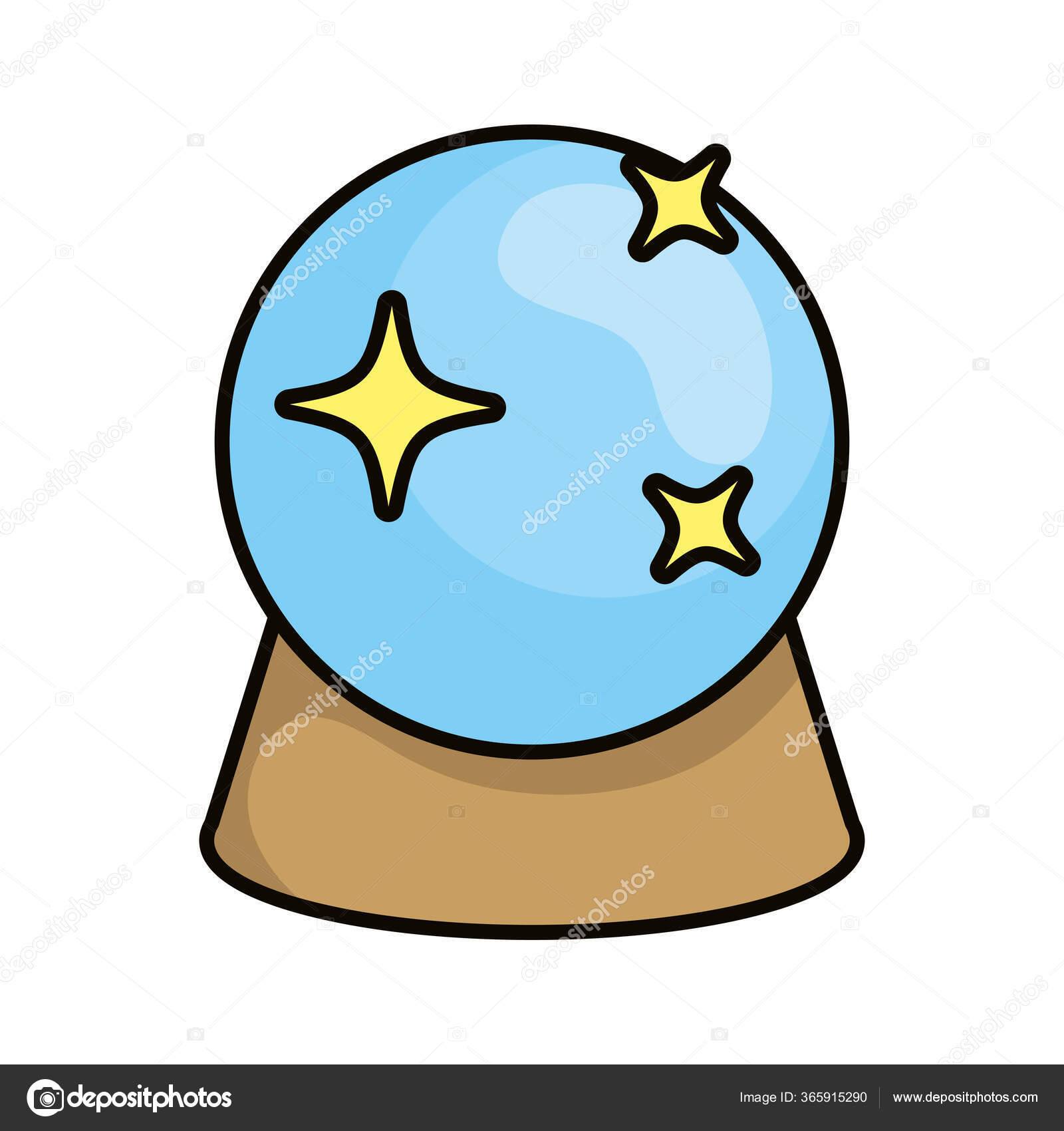 Bola de cristal magia brujería icono Vector de stock #365915290 de ...