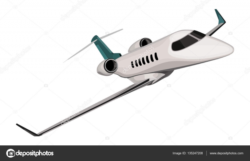 Flying a airplane front Stock Vector by ©Chubarov 135247208